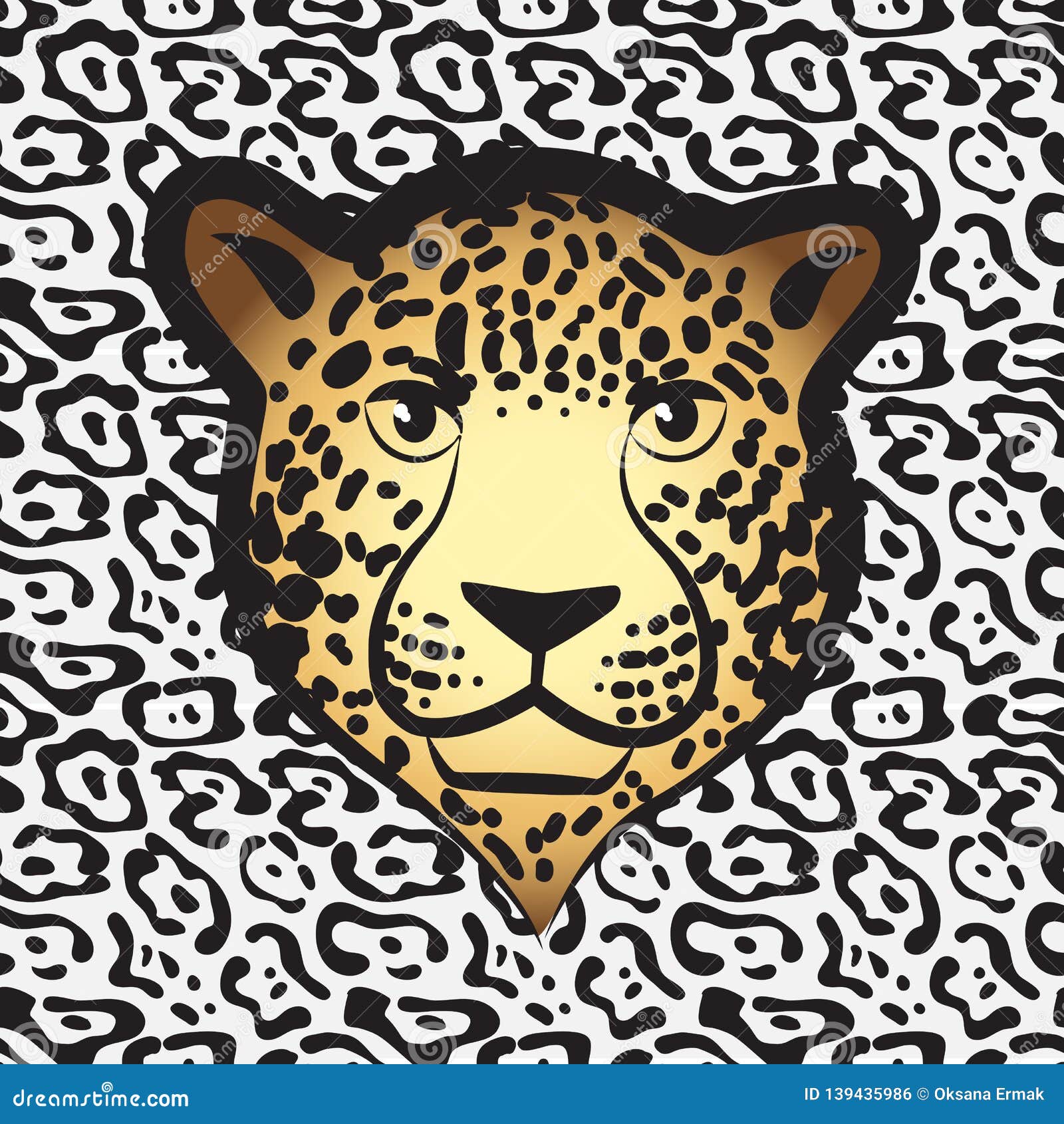 Jaguar Seamless Pattern or Leopard Fur Texture Stock Vector ...