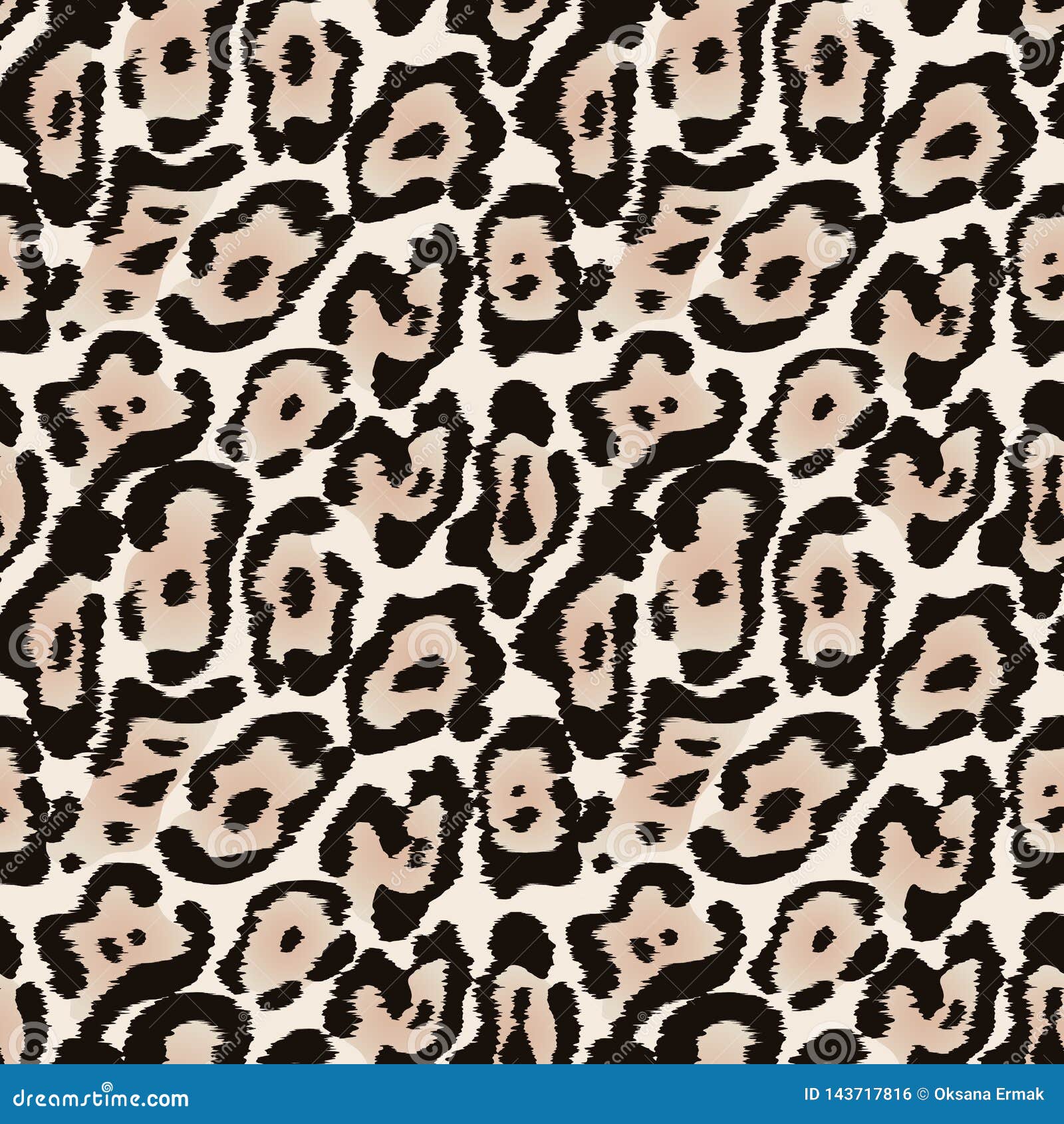 Jaguar Seamless Pattern or Leopard Fur Texture Stock Vector ...