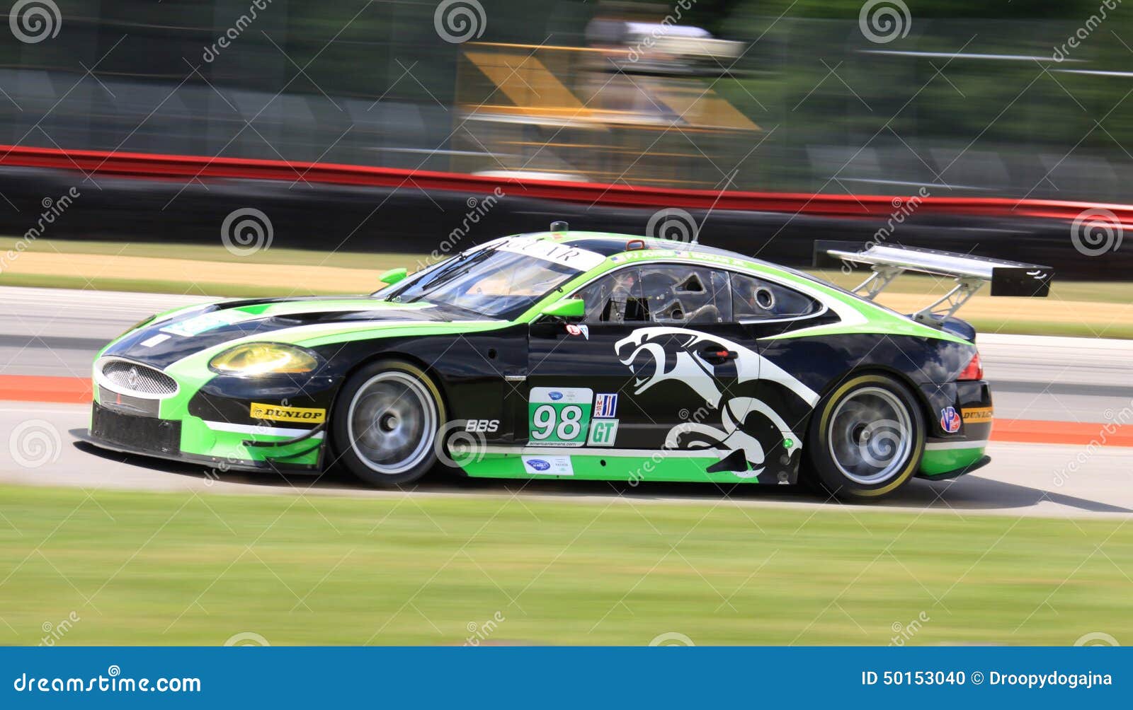 Jaguar super car racing editorial image. Image of helmet - 50153040
