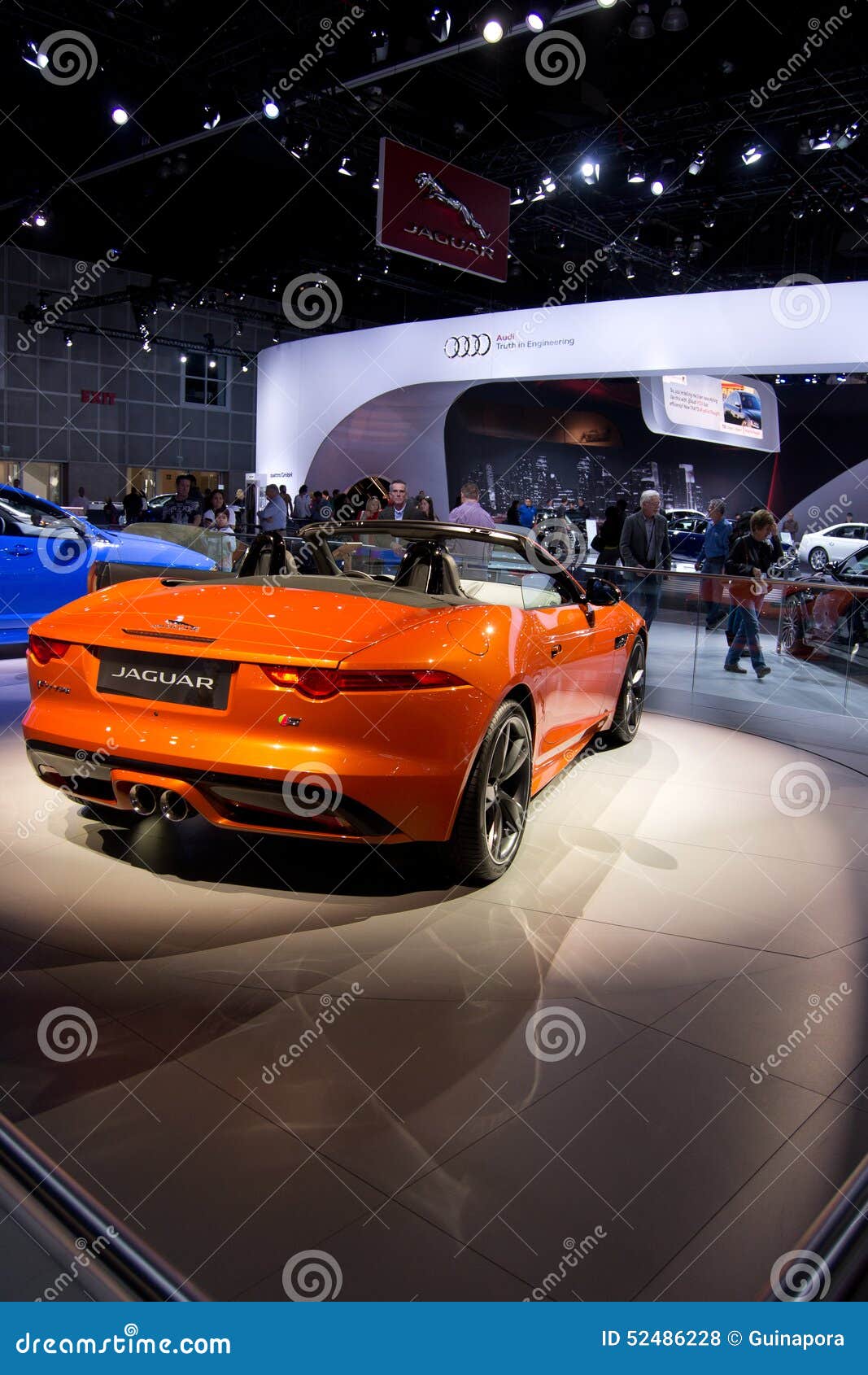 Jaguar XK Convertible rear editorial stock photo. Image of side - 52486228