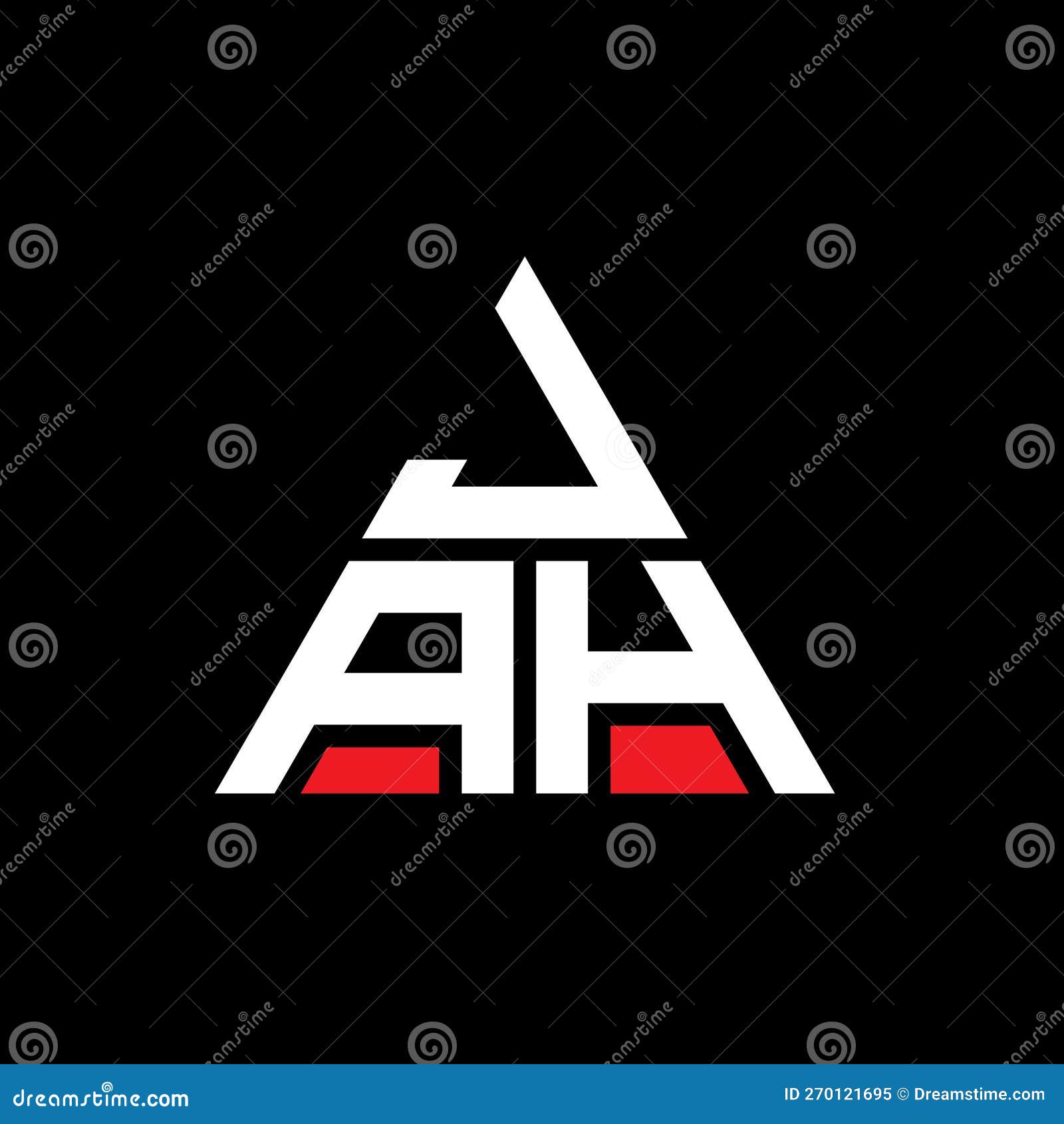 JAH Triangle Letter Logo Design With Triangle Shape. JAH Triangle Logo ...