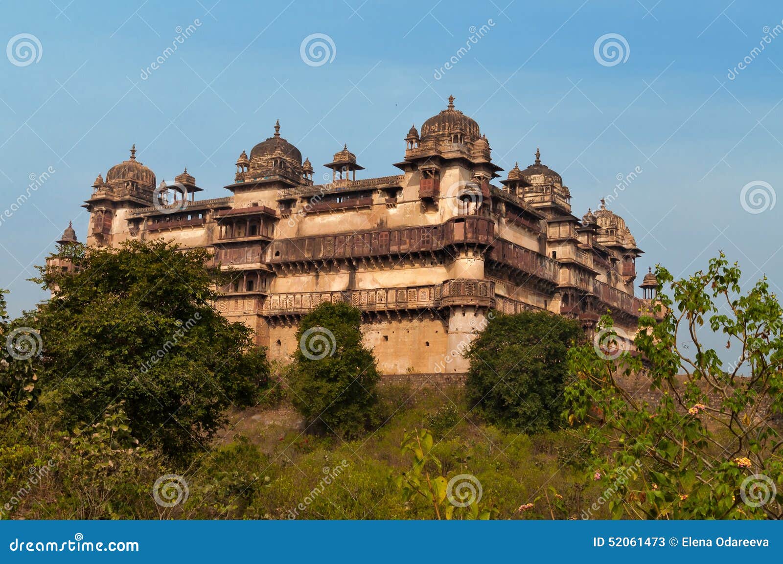 Jahangir Mahal Ou Palais D'Orchha Image stock - Image du jahangir ...