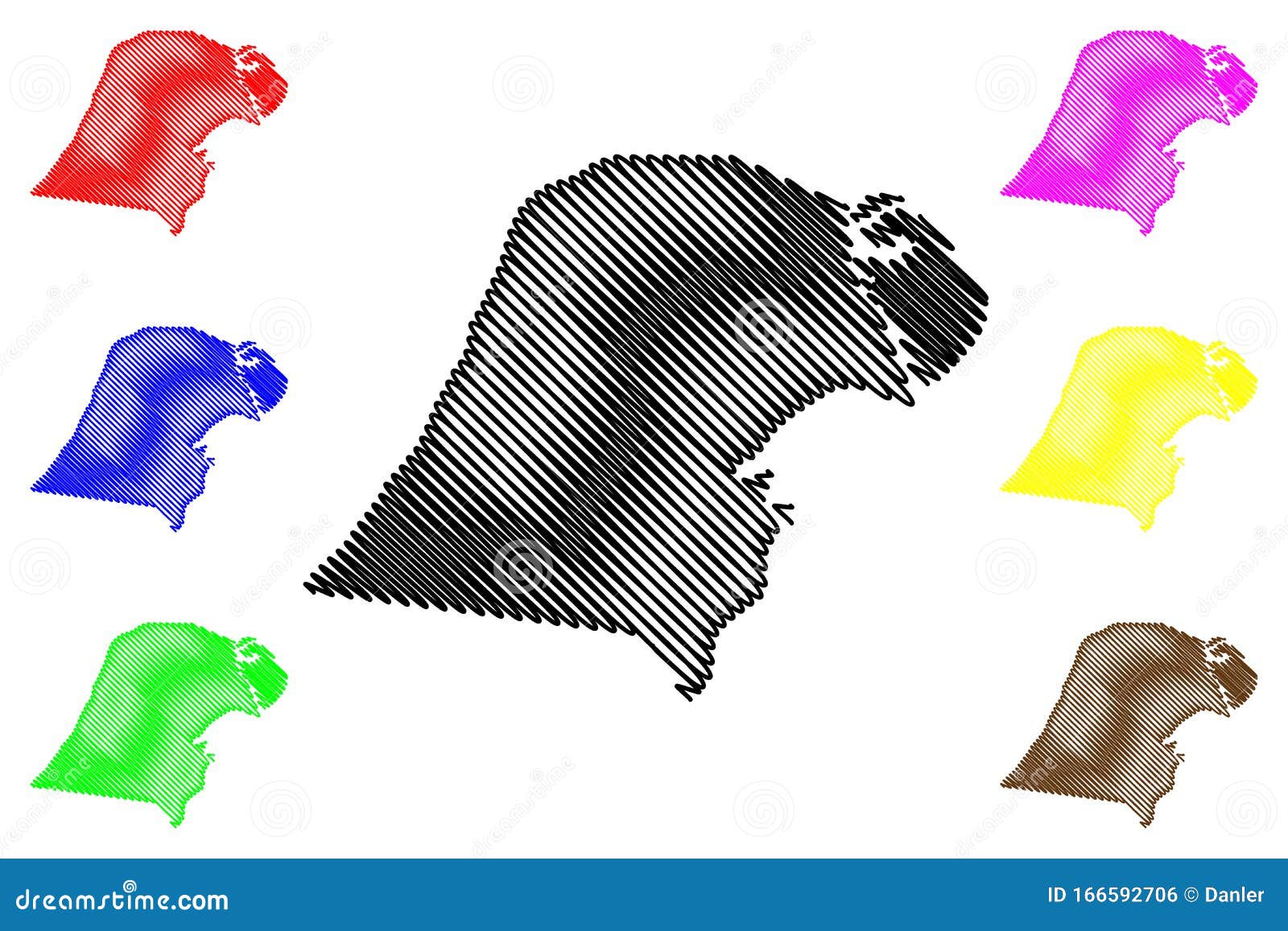 Jahra Governorate State of Kuwait, Governorates of Kuwait Map Vector ...