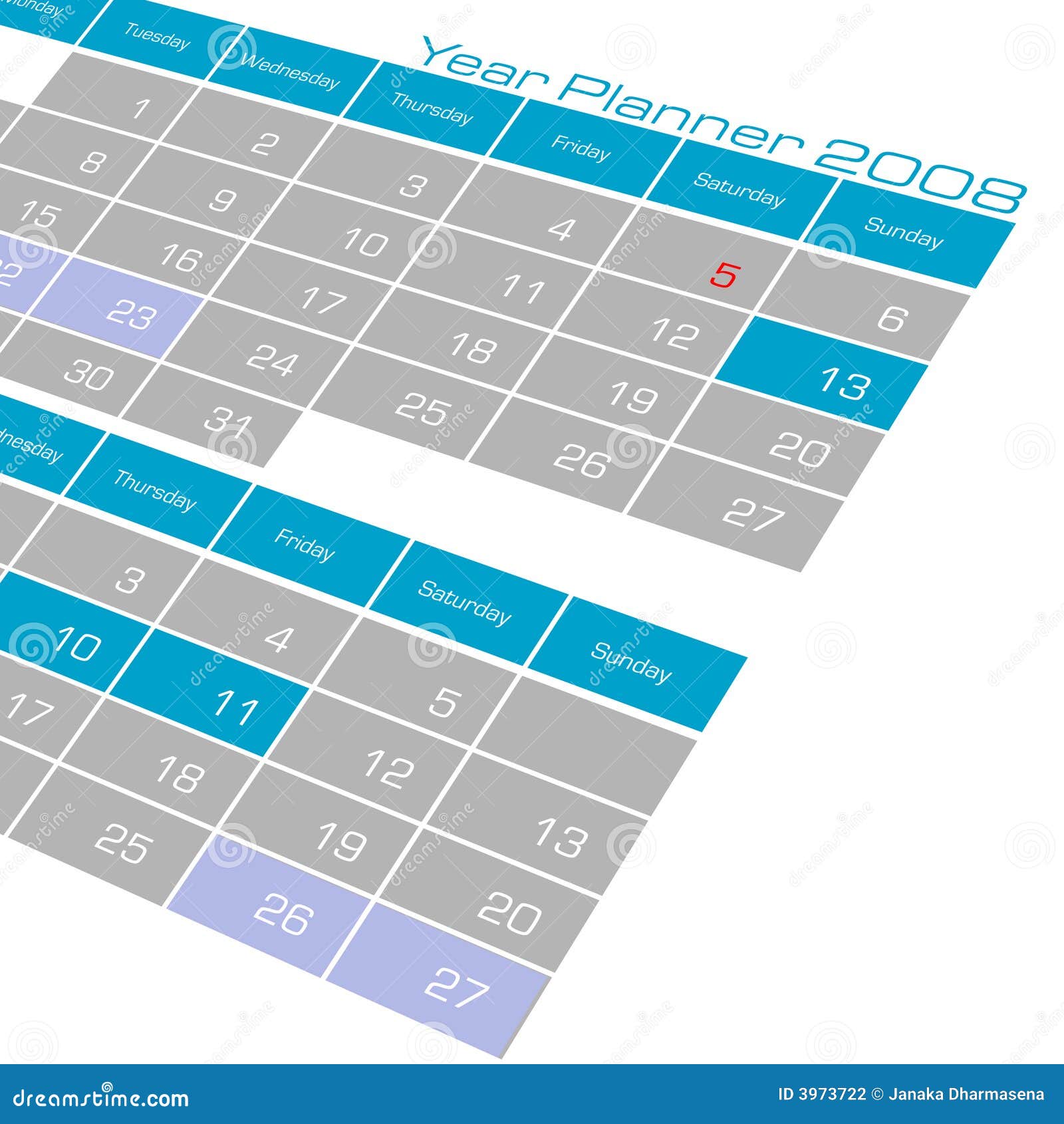 Jahrplaner Kalender stock abbildung. Illustration von tagesordnung ...