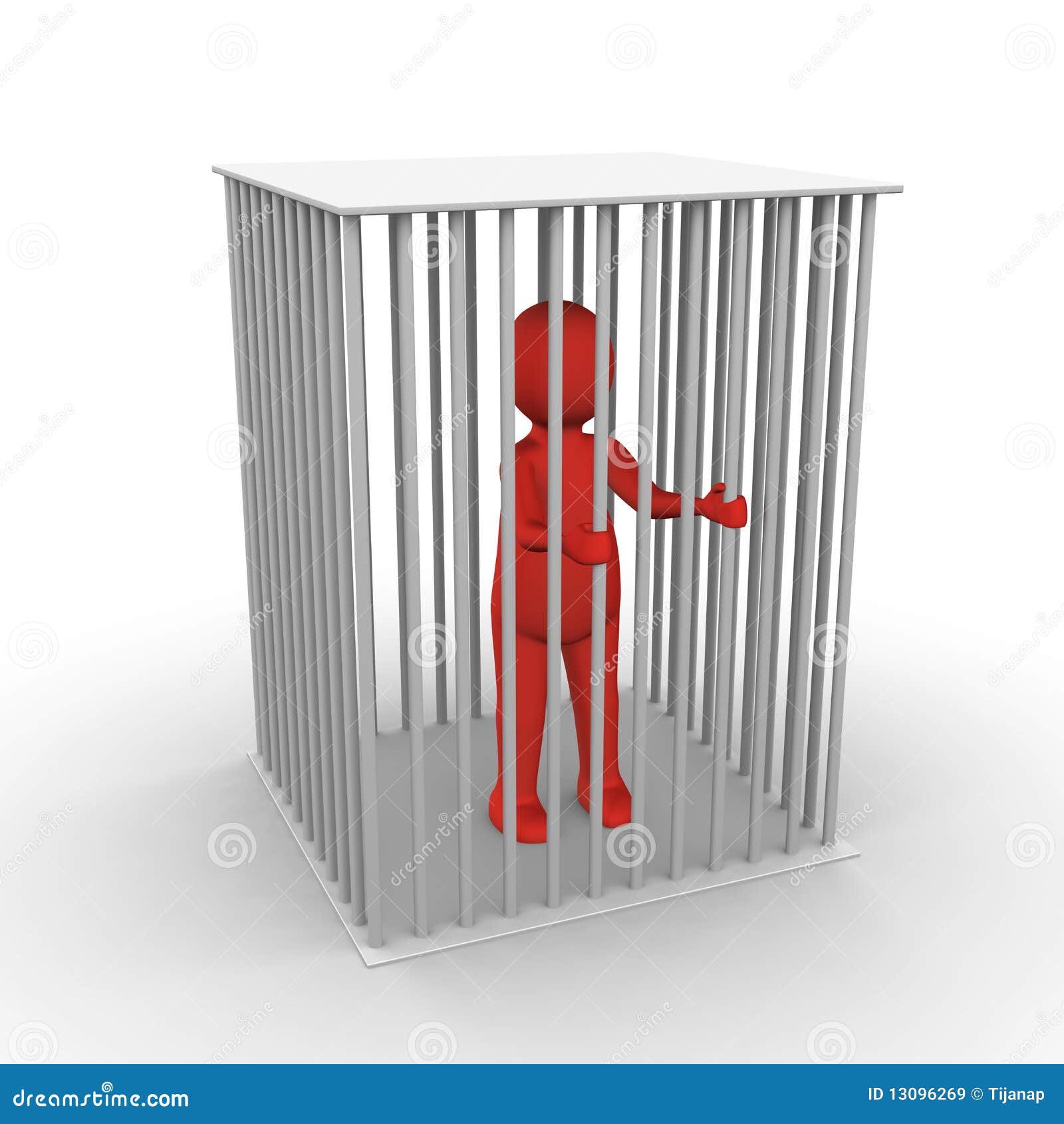 In jail stock illustration. Illustration of captive, prison - 13096269
