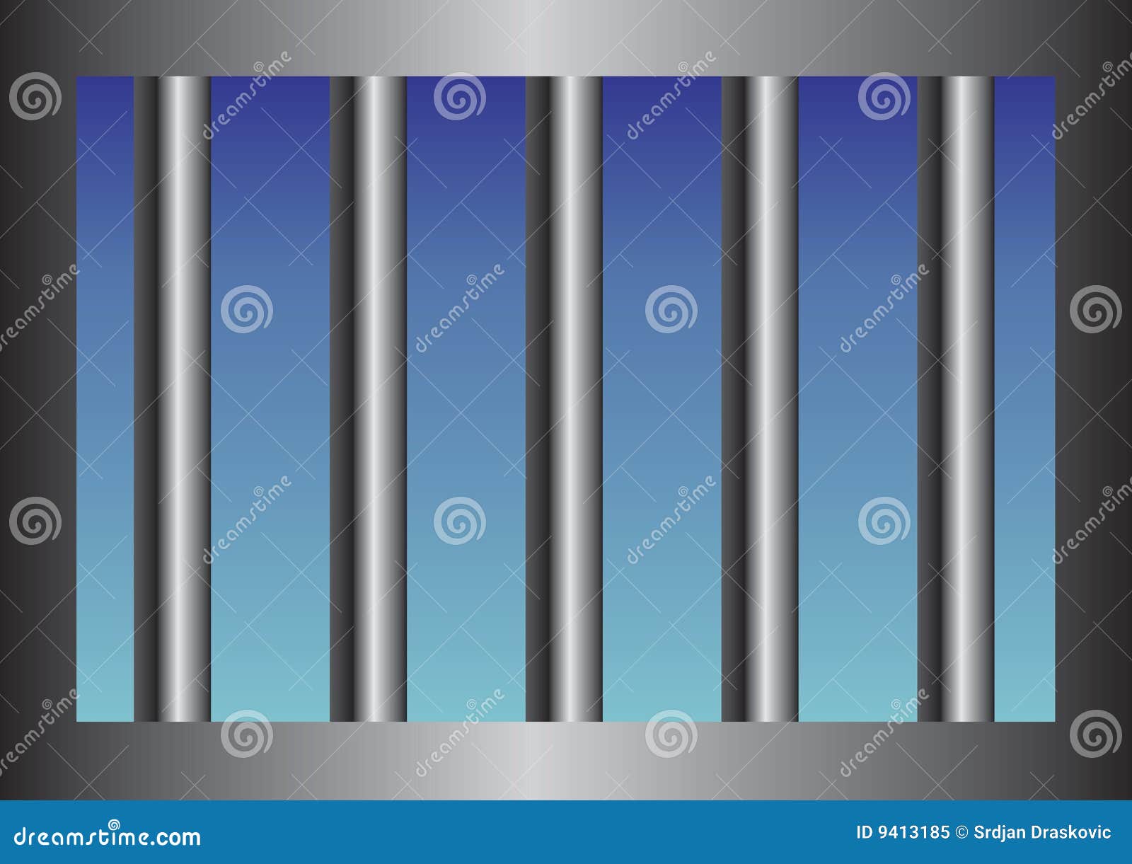 Jail Bars Vector Illustration. Isolated On Transparent Background. 3D ...