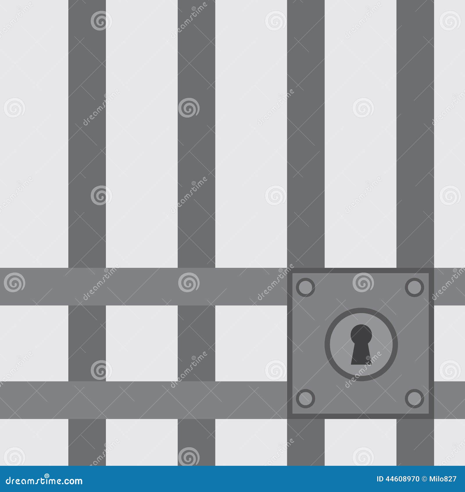 Jail Bars Lock stock vector. Illustration of prisoner - 44608970