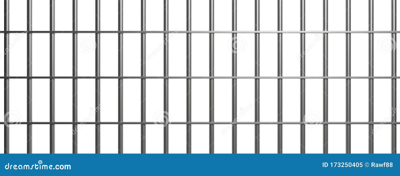 Jail Bars on White Background, Texture. 3d Illustration Stock ...