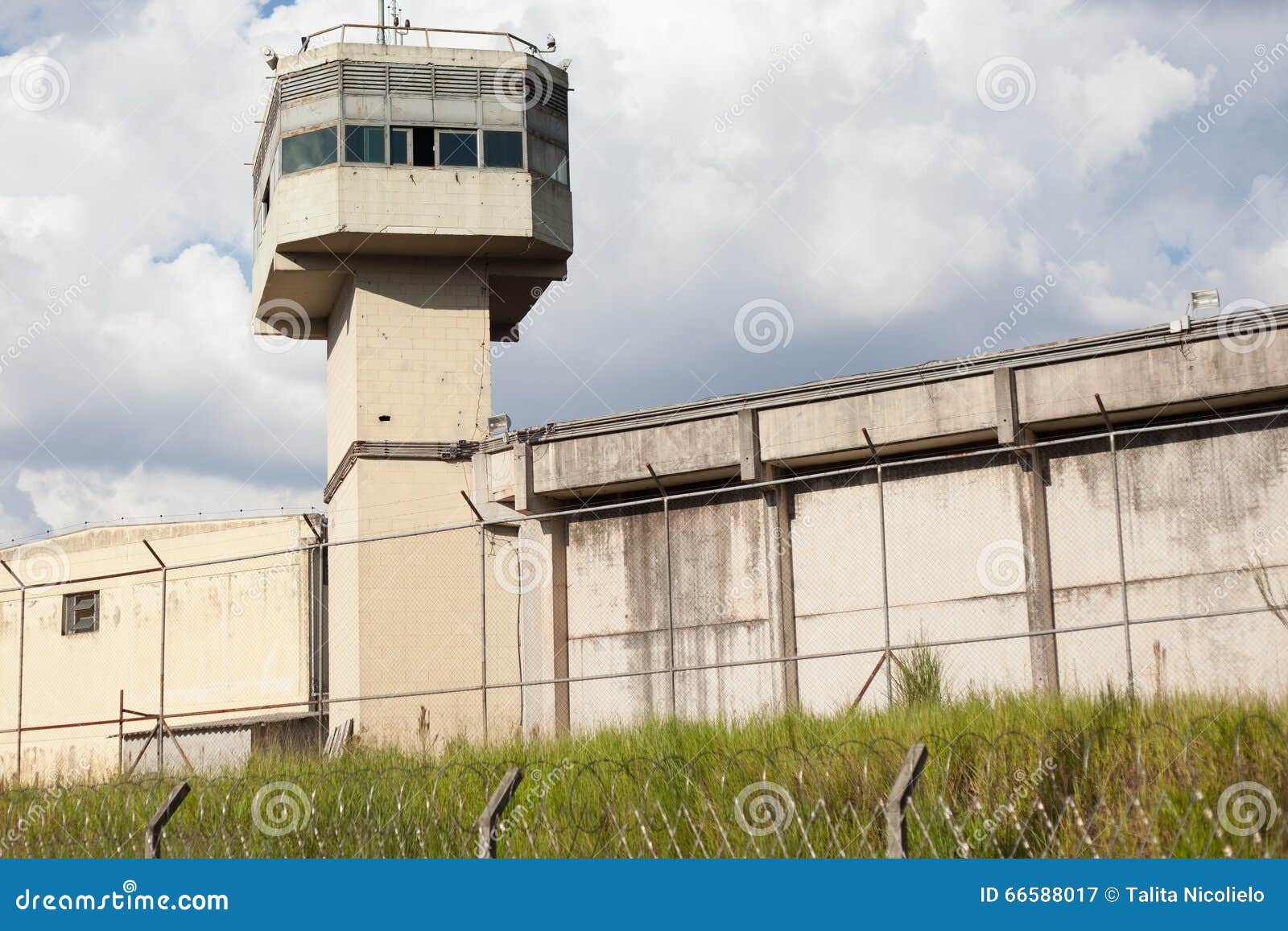 Jail Building And Wires Royalty-Free Stock Photography | CartoonDealer ...