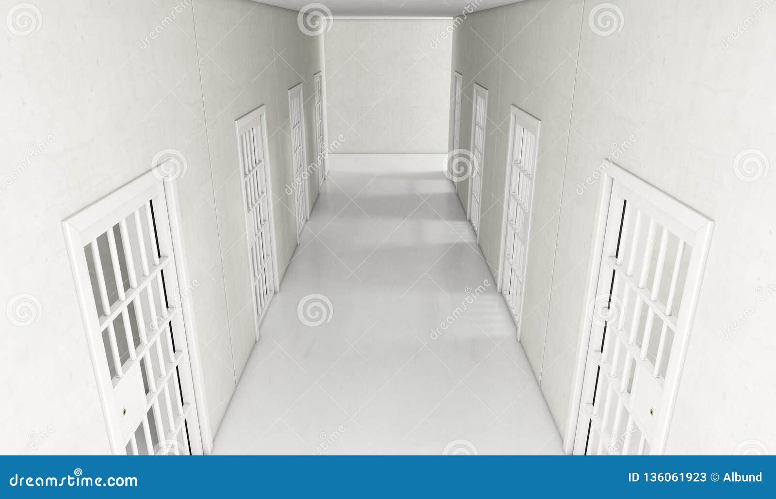 Jail Cell Corridor stock illustration. Illustration of correctional ...