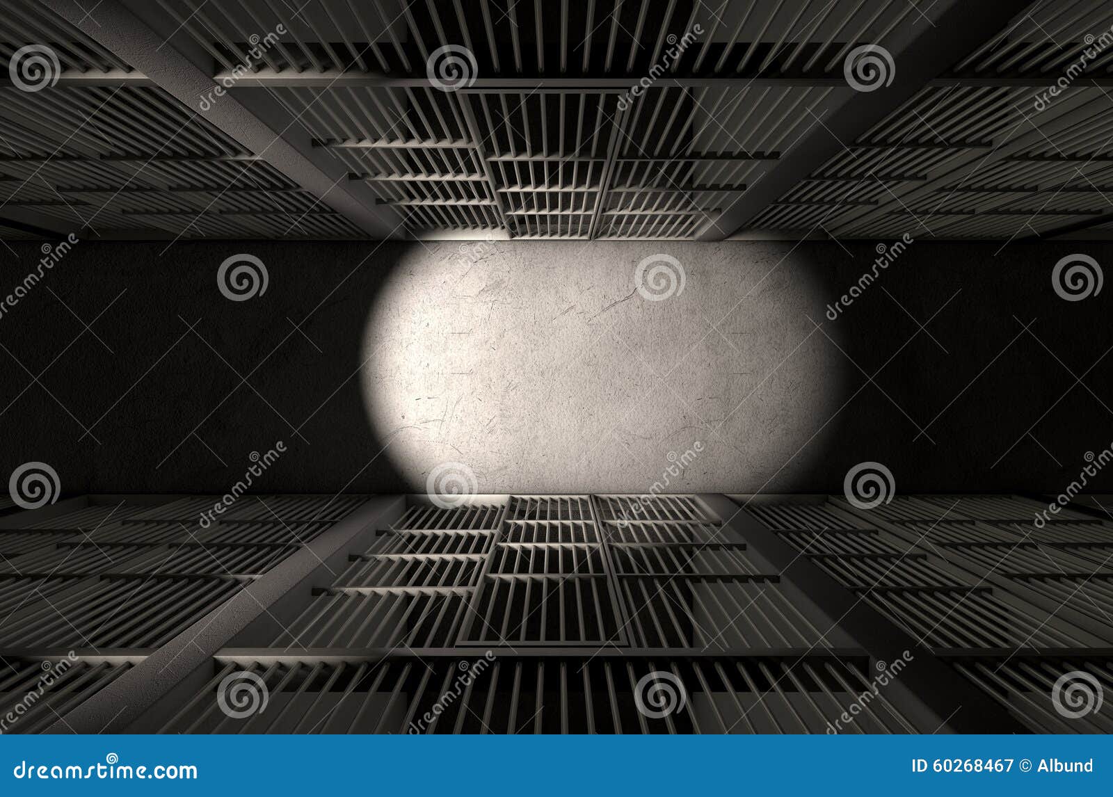 Jail Cell Corridor Top stock image. Image of metal, lock - 60268467
