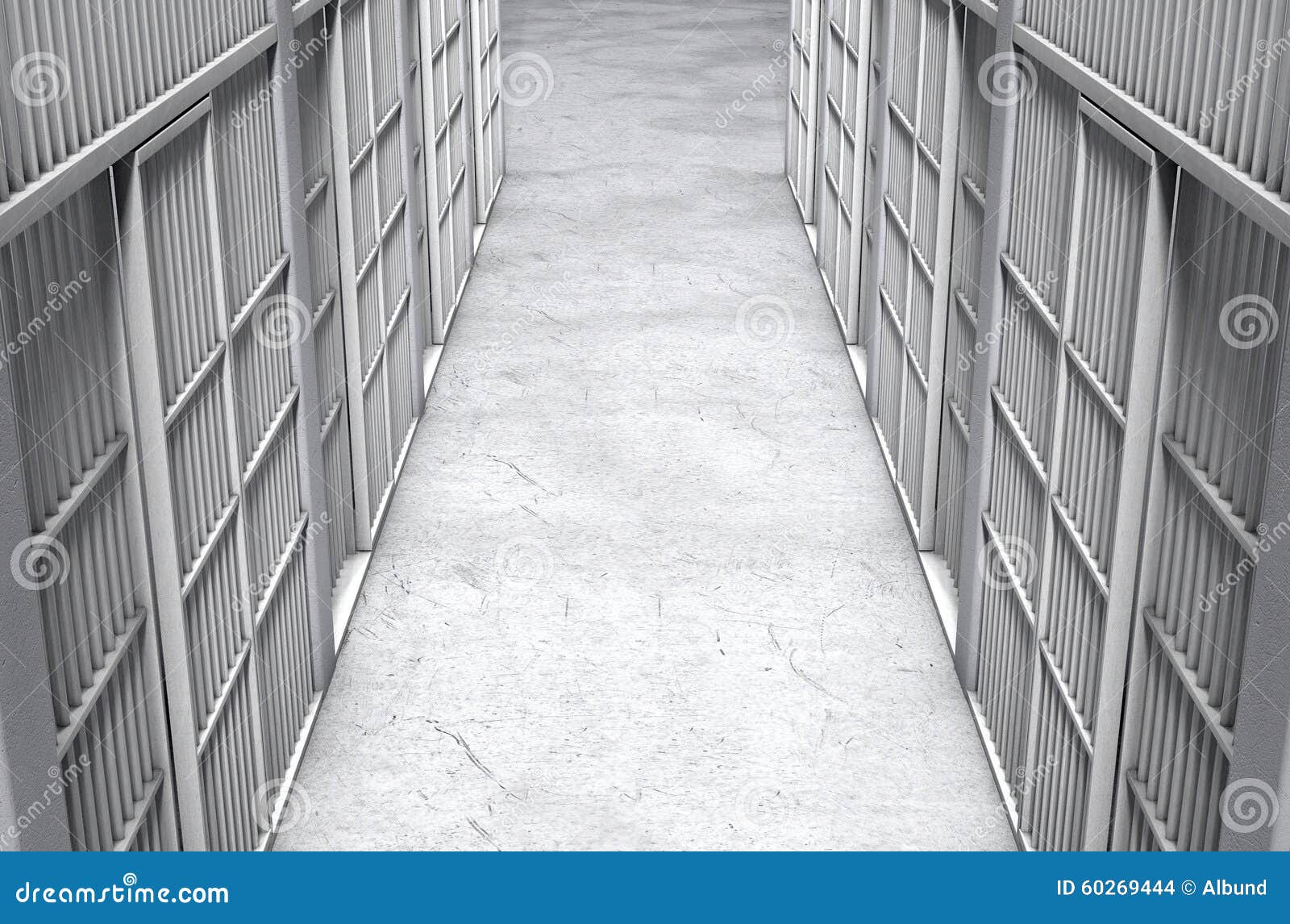Jail Cell Corridor Top stock photo. Image of lock, correctional - 60269444