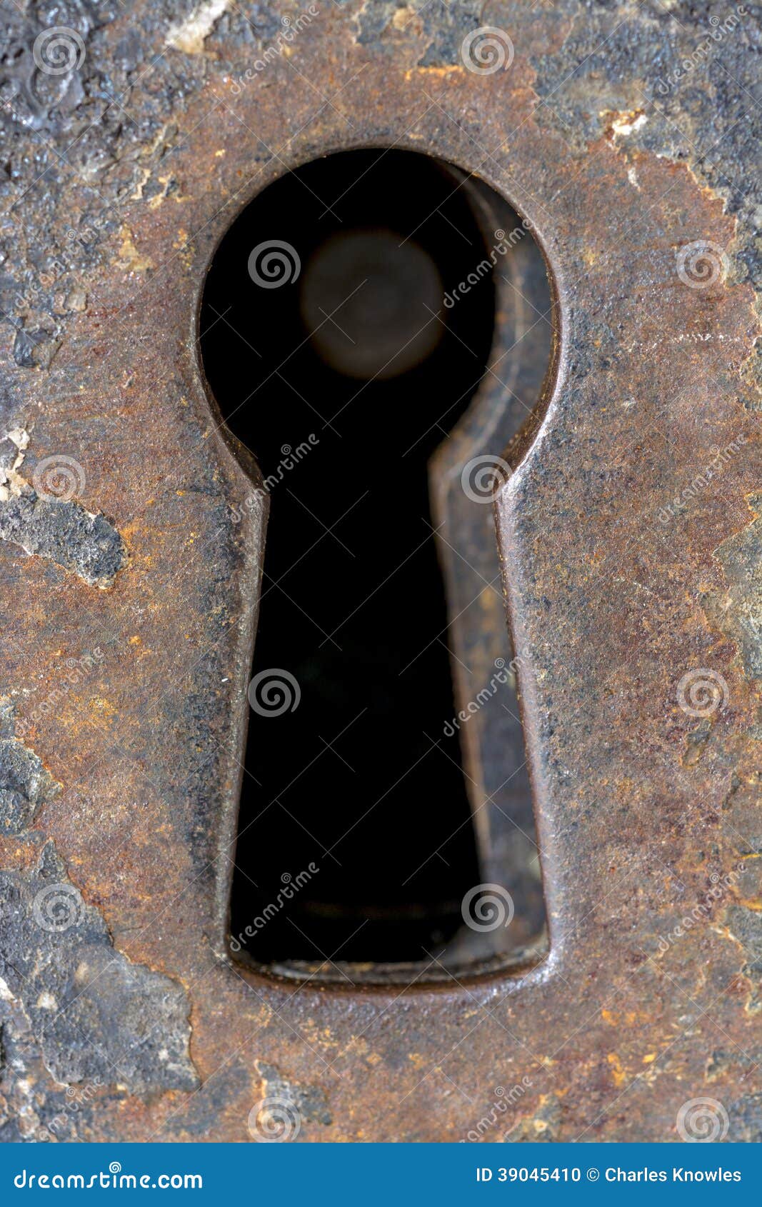 Jail Cell Door Keyhole Old and Rusty Stock Photo - Image of macro ...