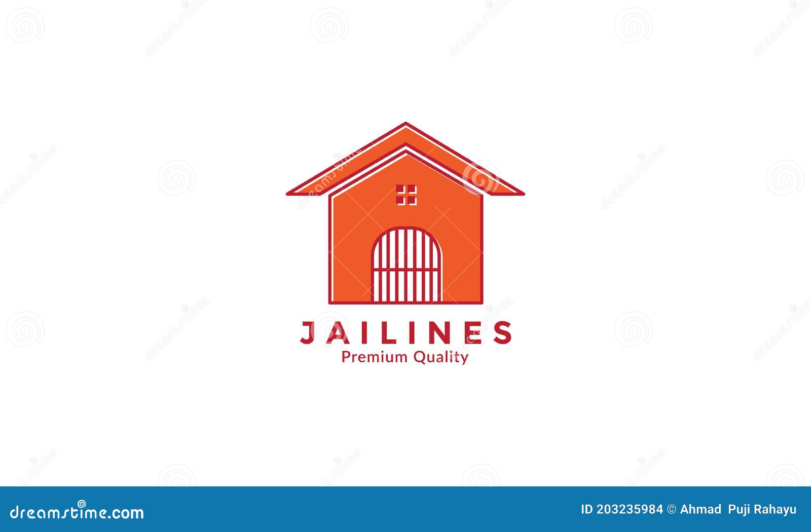 Jail Cell with Home Logo Vector Icon Design Illustration Stock Vector ...