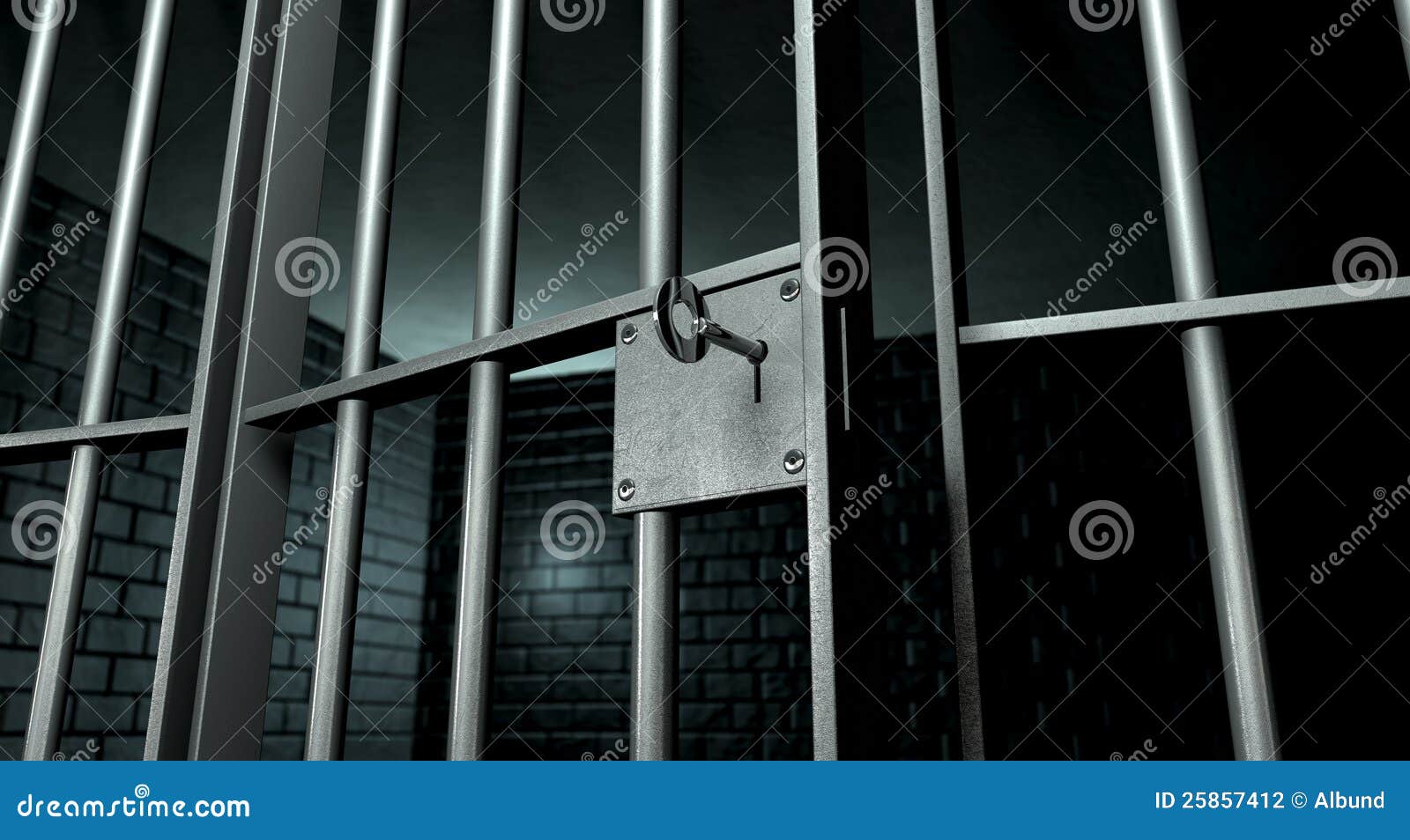 Jail Cell with Open Door stock photo. Image of empty - 25857412