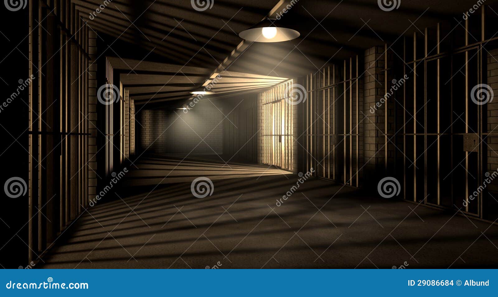 Jail Corridor and Cells stock illustration. Illustration of iron - 29086684