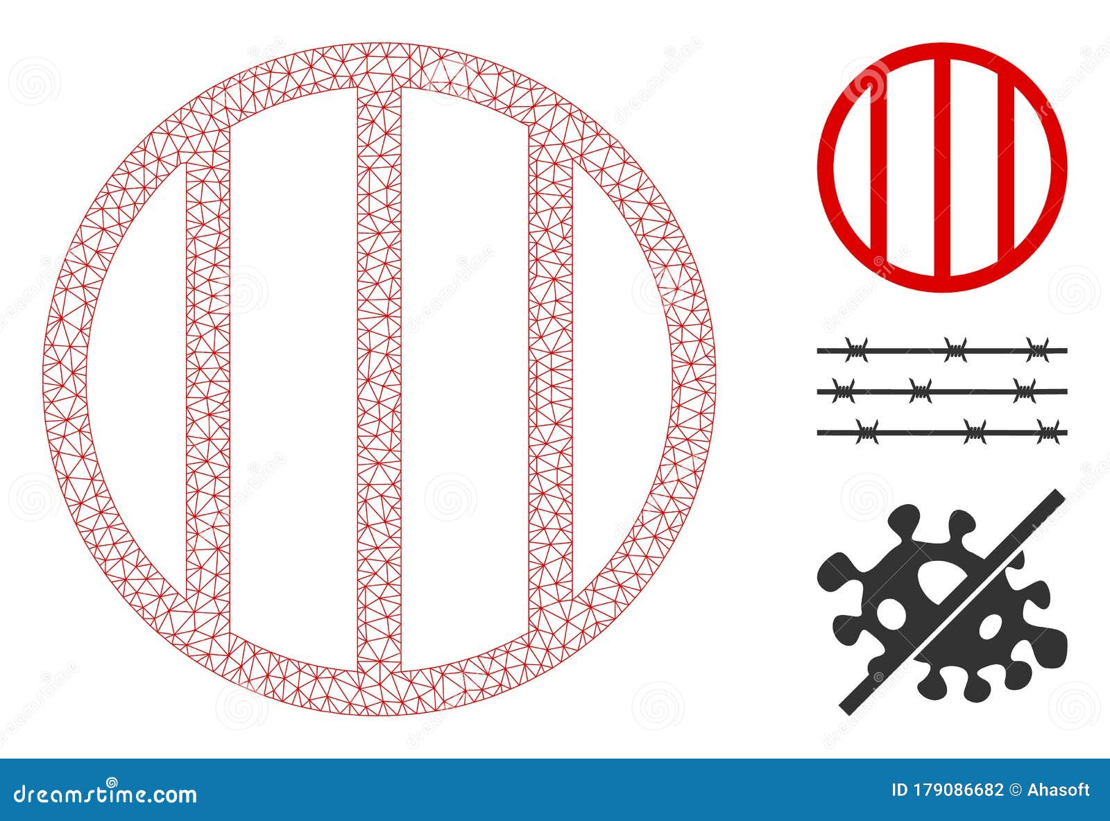 Jail Grid Polygonal Frame Vector Mesh Illustration Stock Vector ...