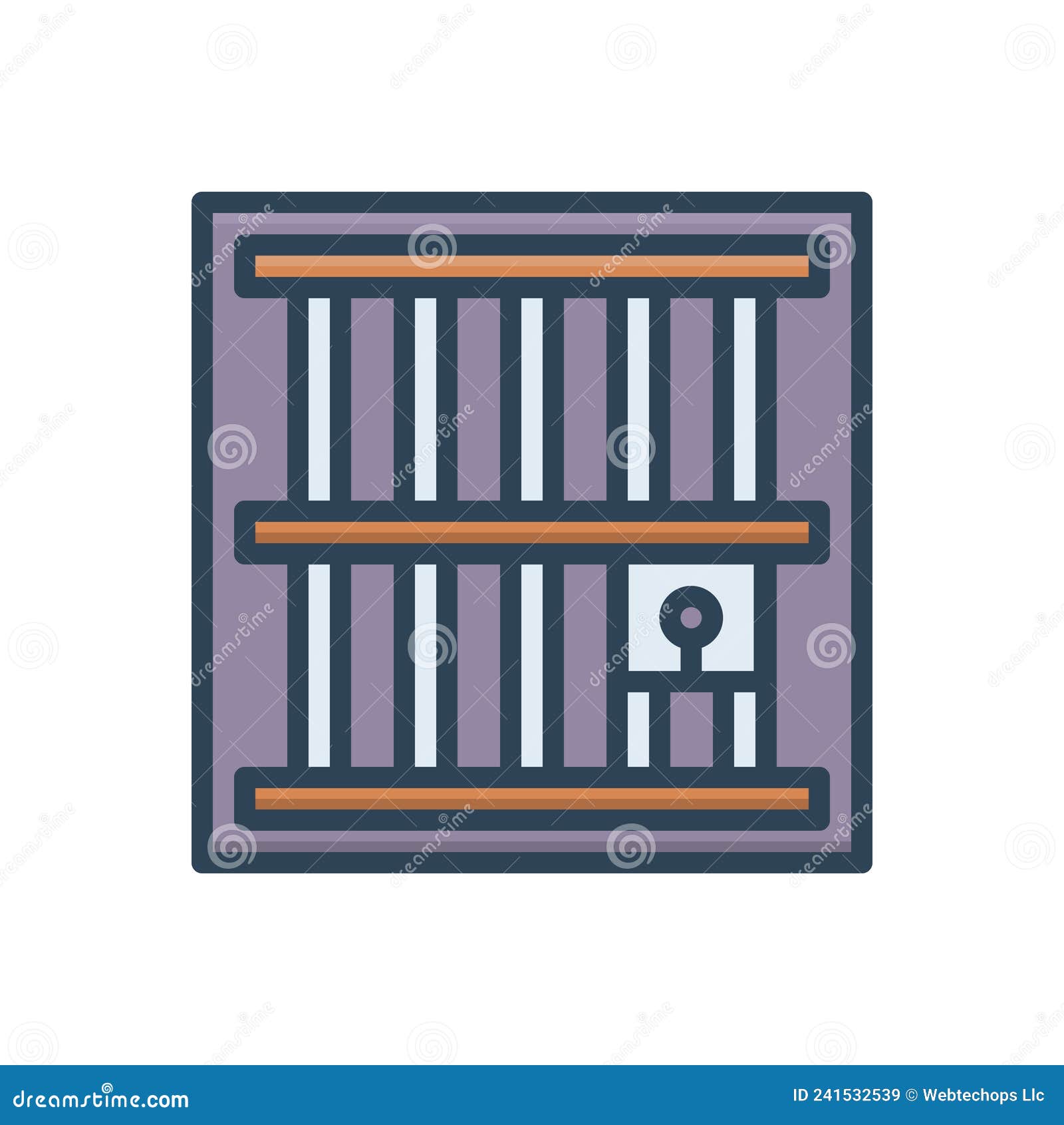 Color Illustration Icon for Jail, Imprisonment and Slammer Stock ...