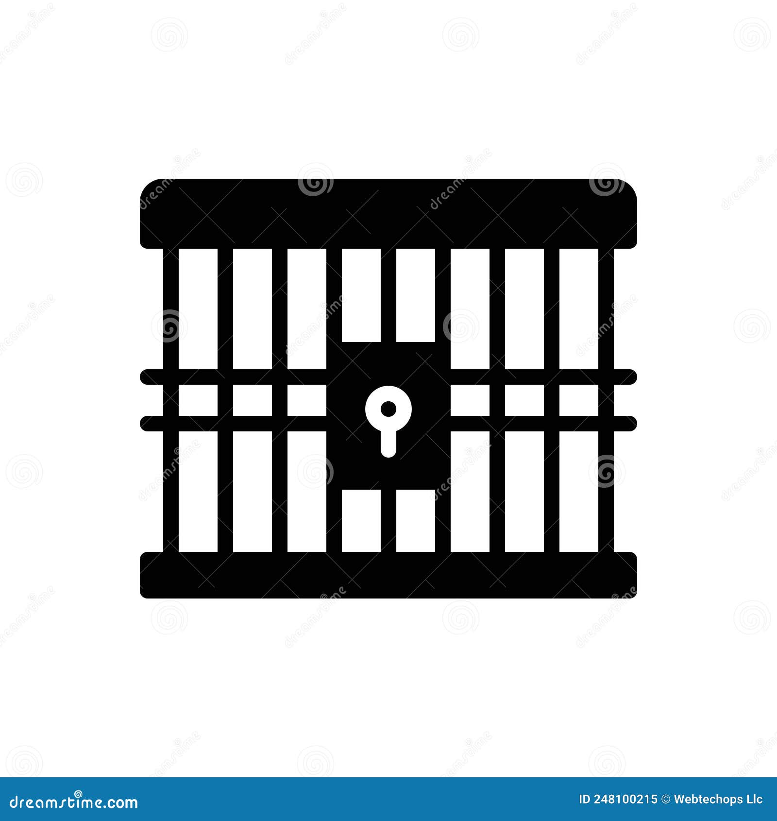 Black Solid Icon for Jail, Prison and Criminal Stock Vector ...