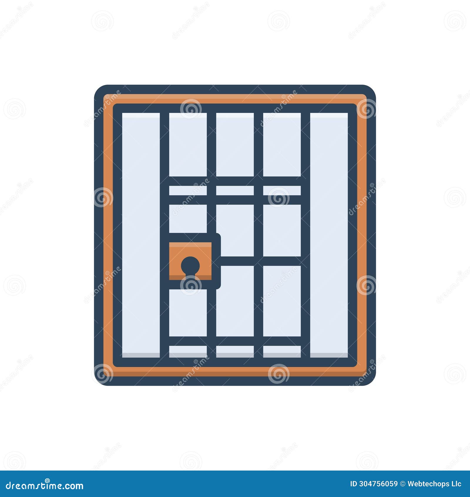 Color Illustration Icon for Jail, Prison and Penal Stock Vector ...