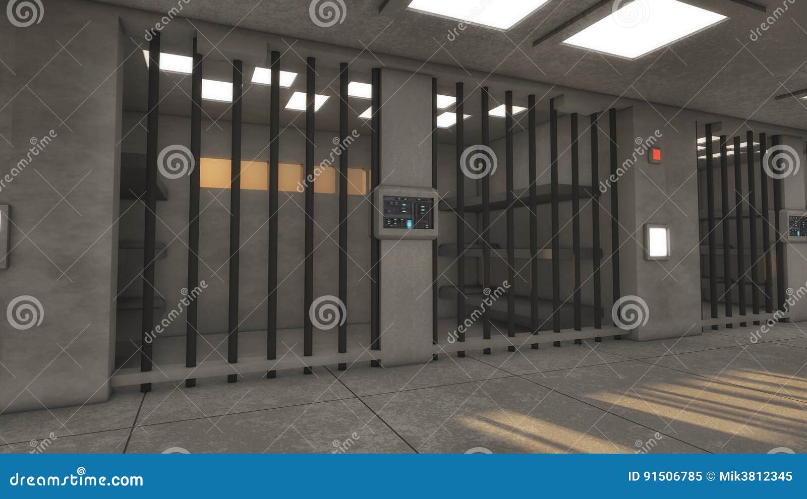 Jail Interior With Rusty Cell. Stock Image | CartoonDealer.com #84969409
