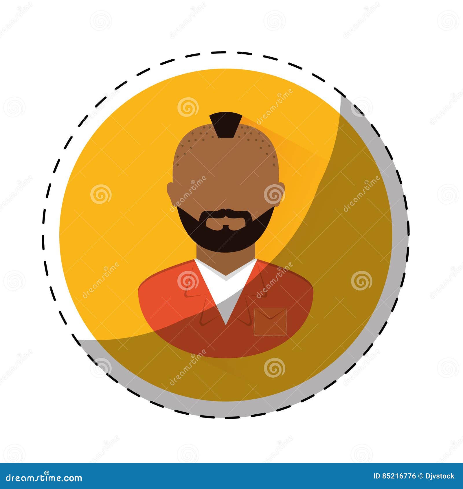 Jail Prisoner with Dark Skin Icon Image Stock Illustration ...