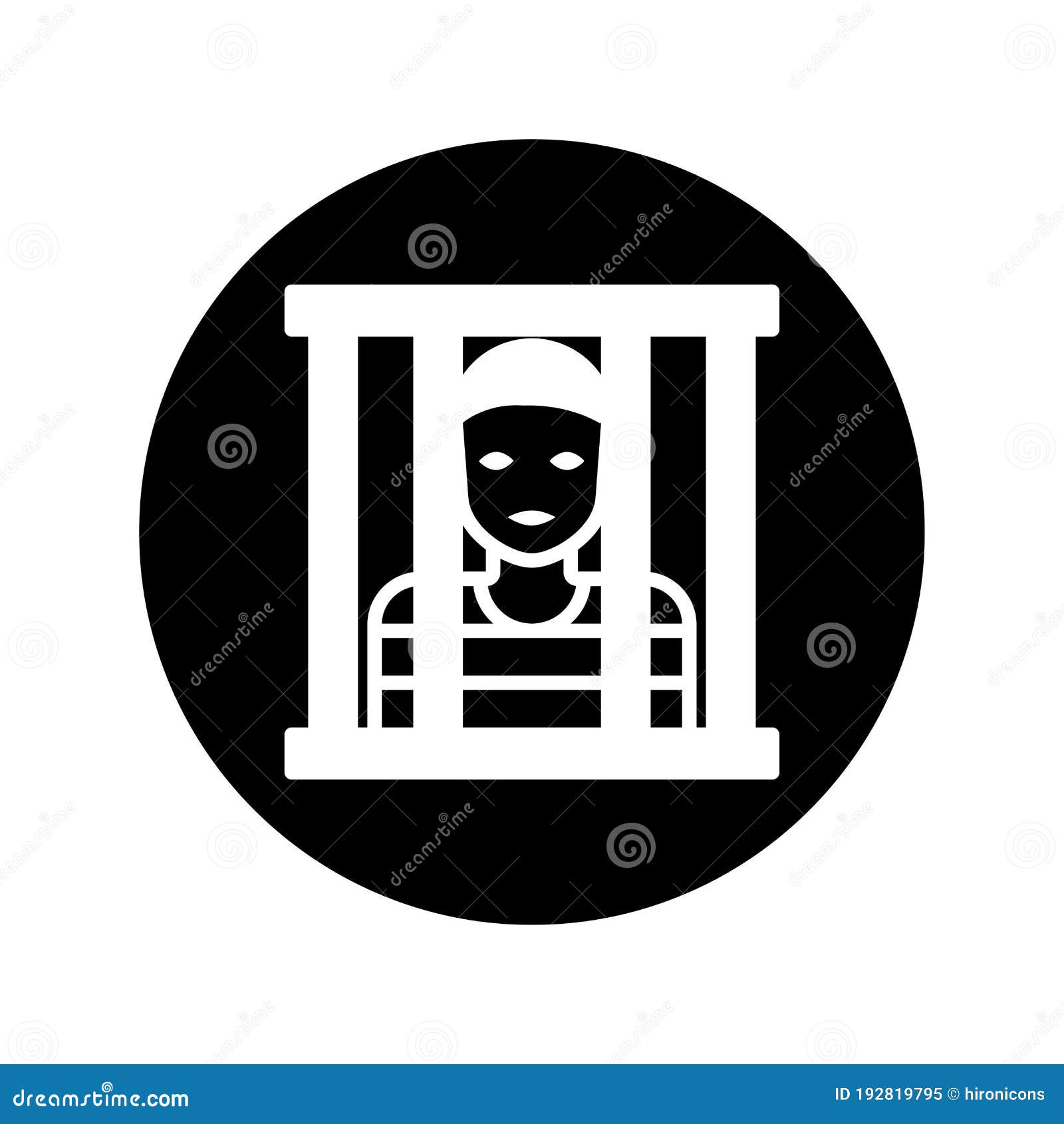 Jail, Prisoner Icon / Black Vector Stock Vector - Illustration of ...