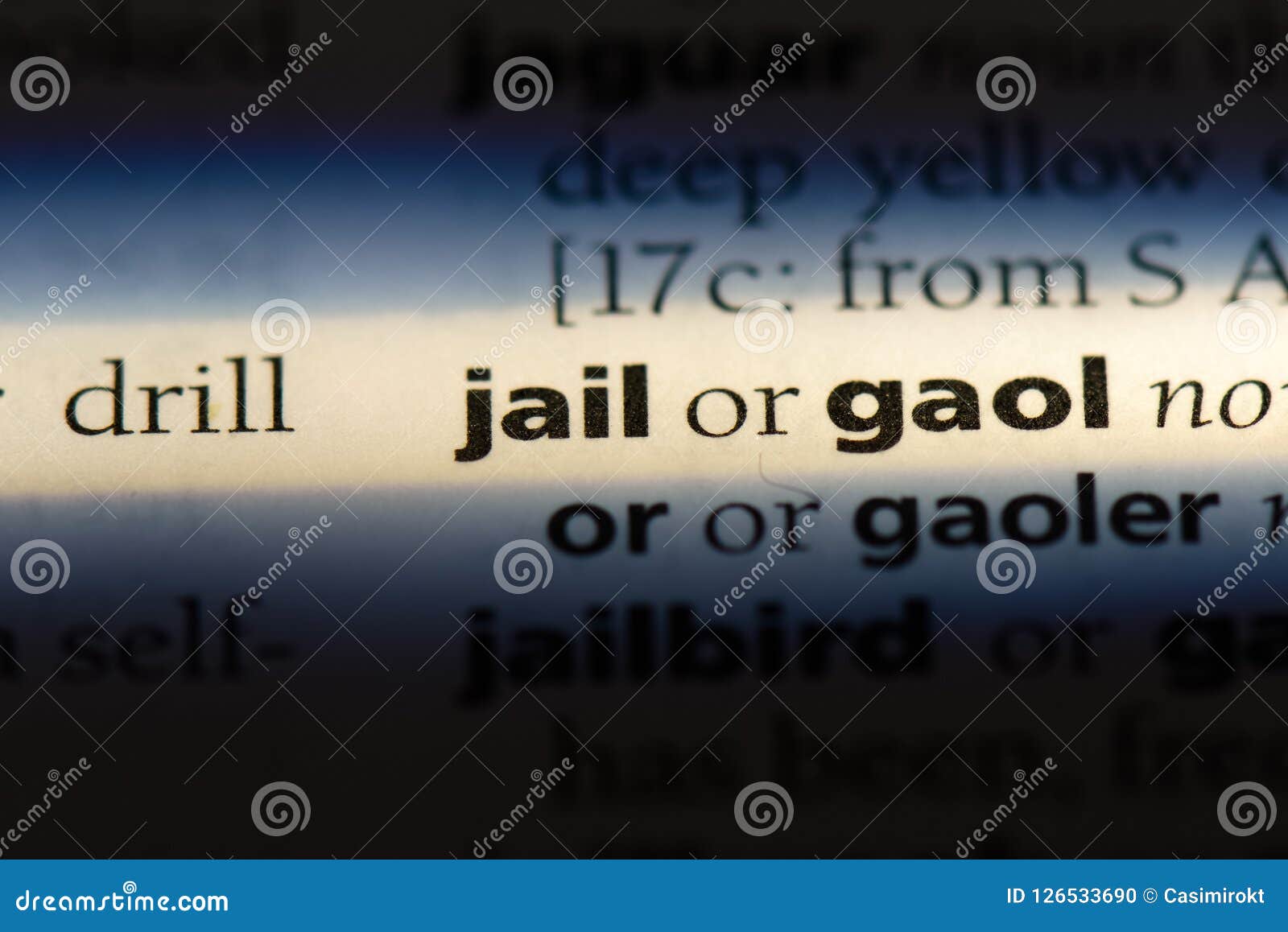 Jail stock photo. Image of concept, page, word, definition - 126533690