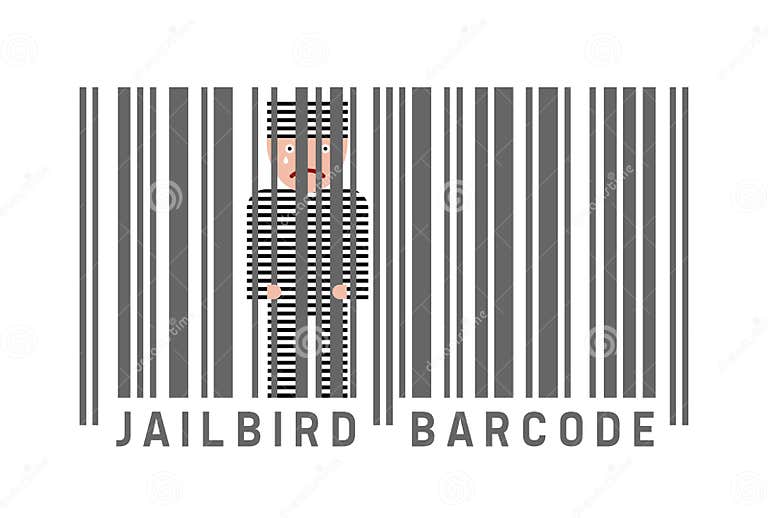 Jailbird barcode stock illustration. Illustration of cell - 46518057