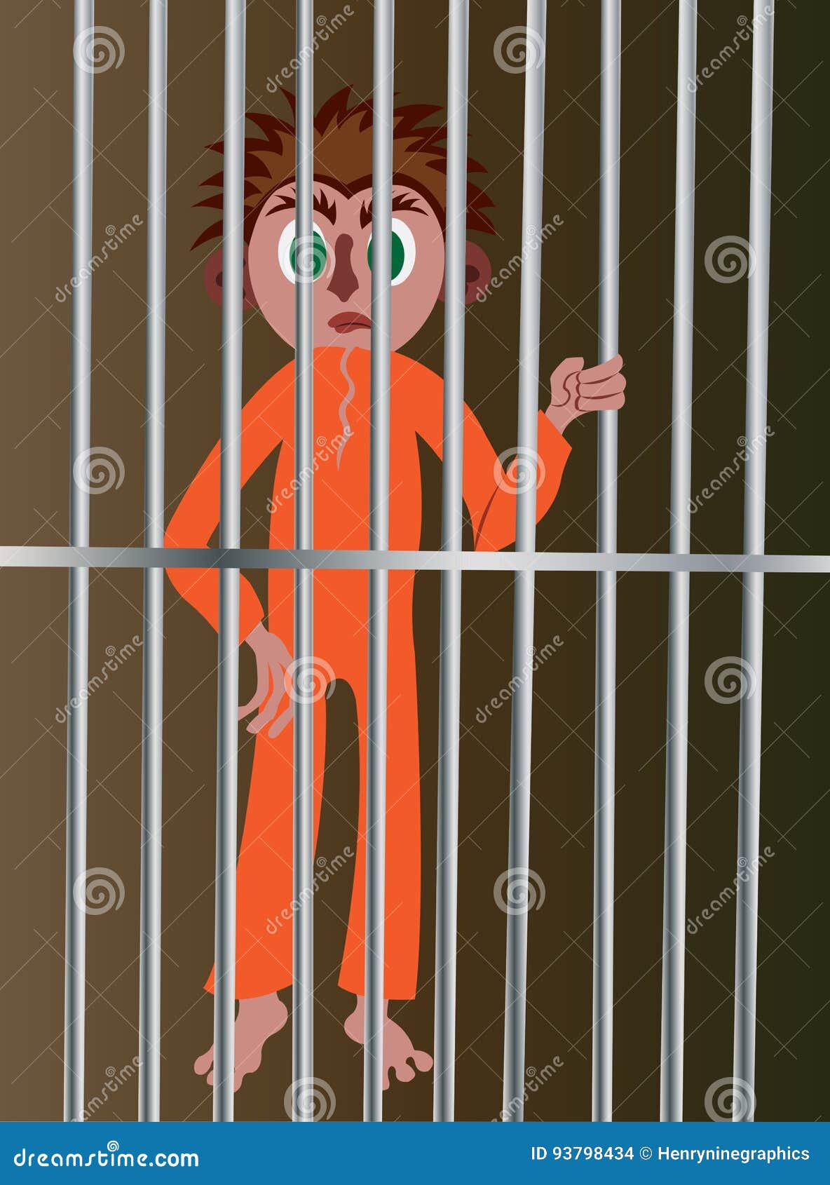 The jailbird stock vector. Illustration of concentration - 93798434