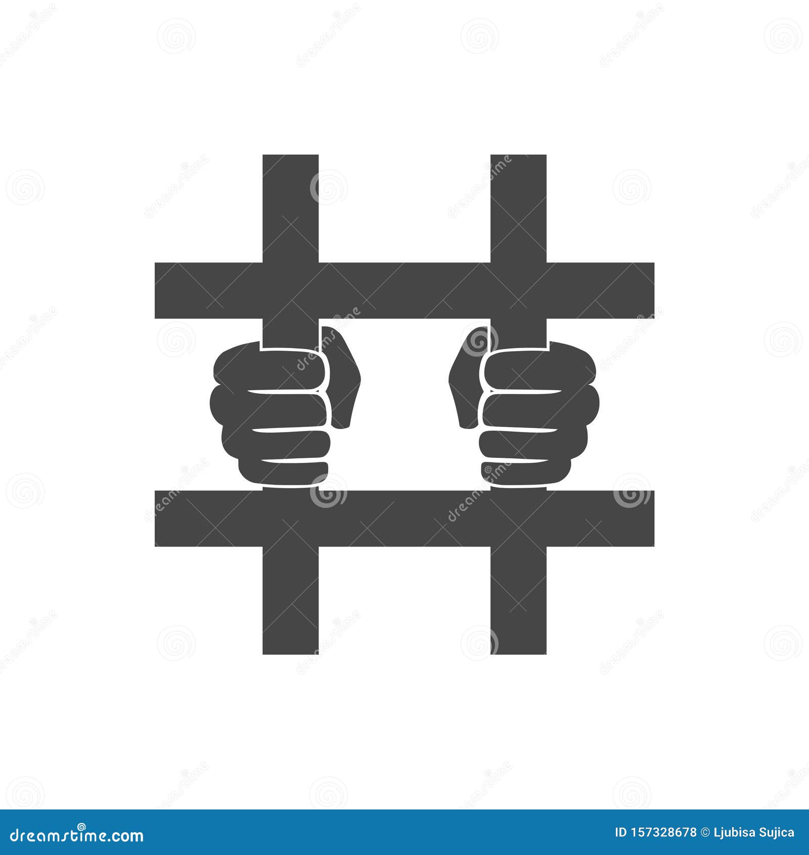 Jailed Icon, Behind Bars Icon - Illustration Stock Photography ...