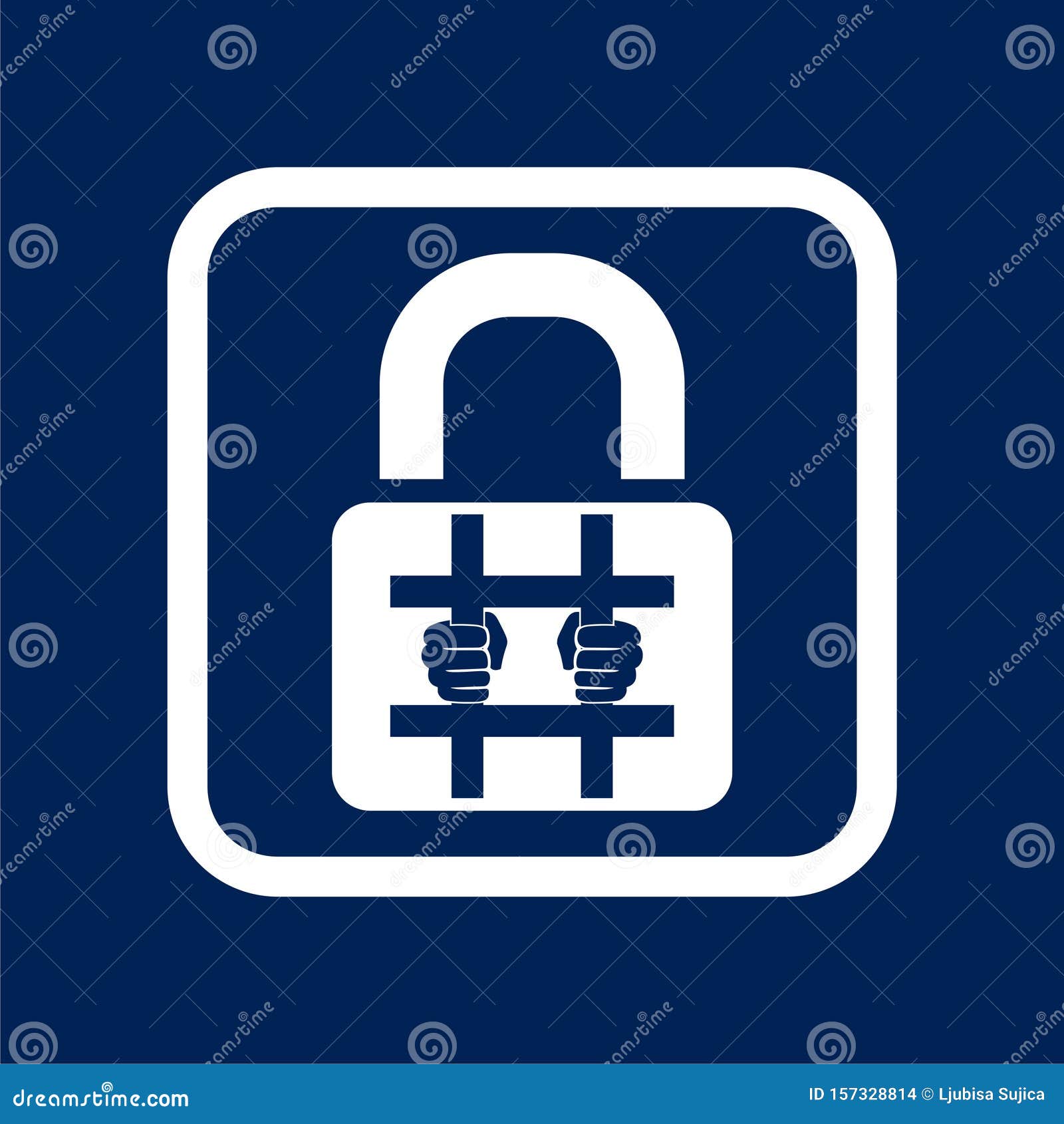 Jailed Icon, Behind Bars Icon - Illustration Stock Illustration ...