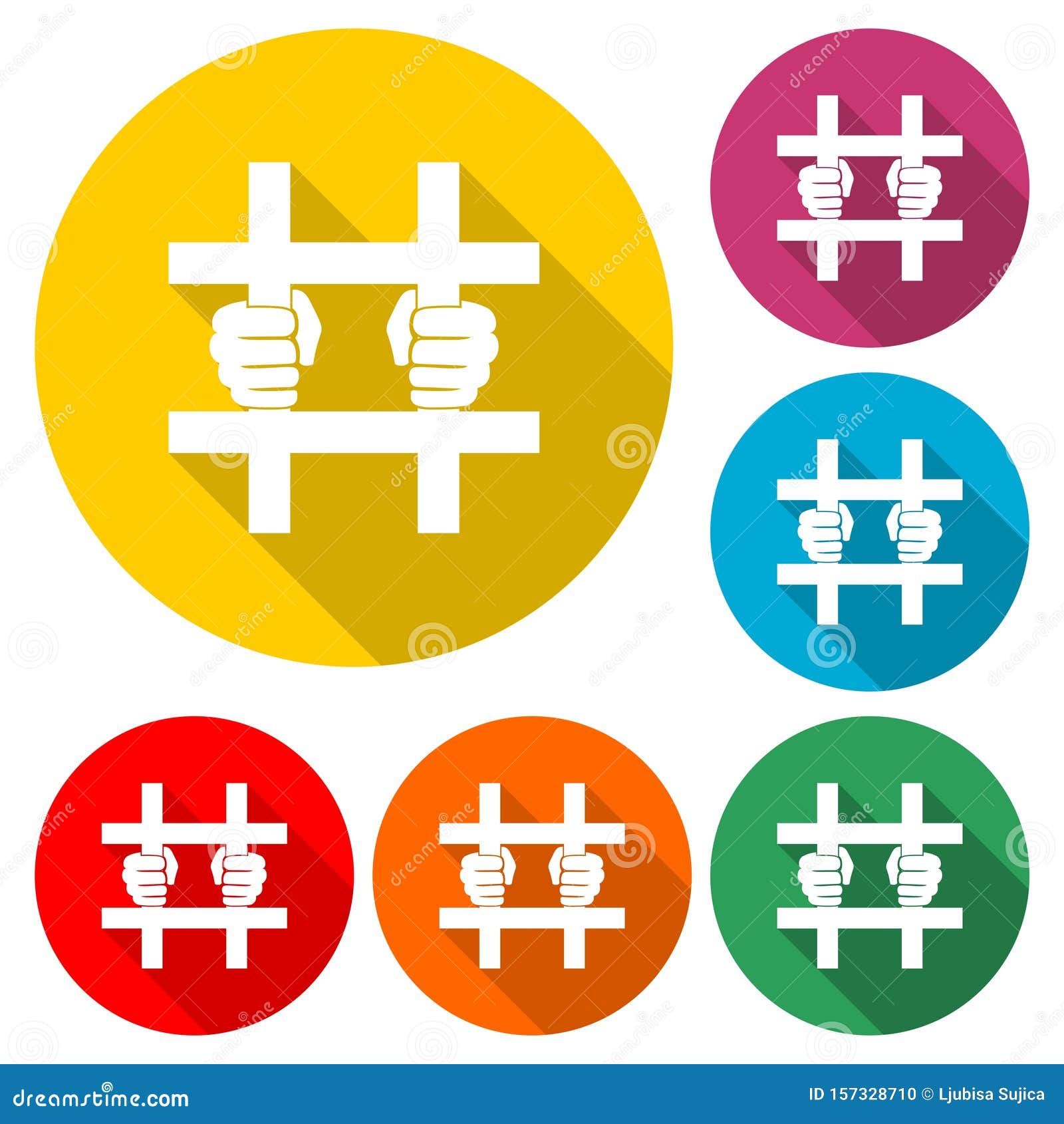Jailed Icon, Behind Bars Icon - Illustration Stock Illustration ...