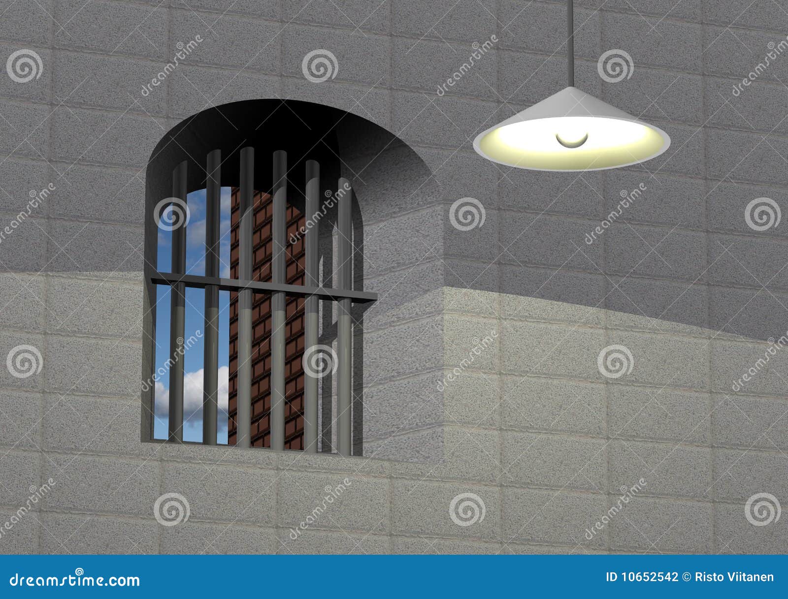 Jail Seen From Inside. Interior Of A Prison Cell With Light Shining ...