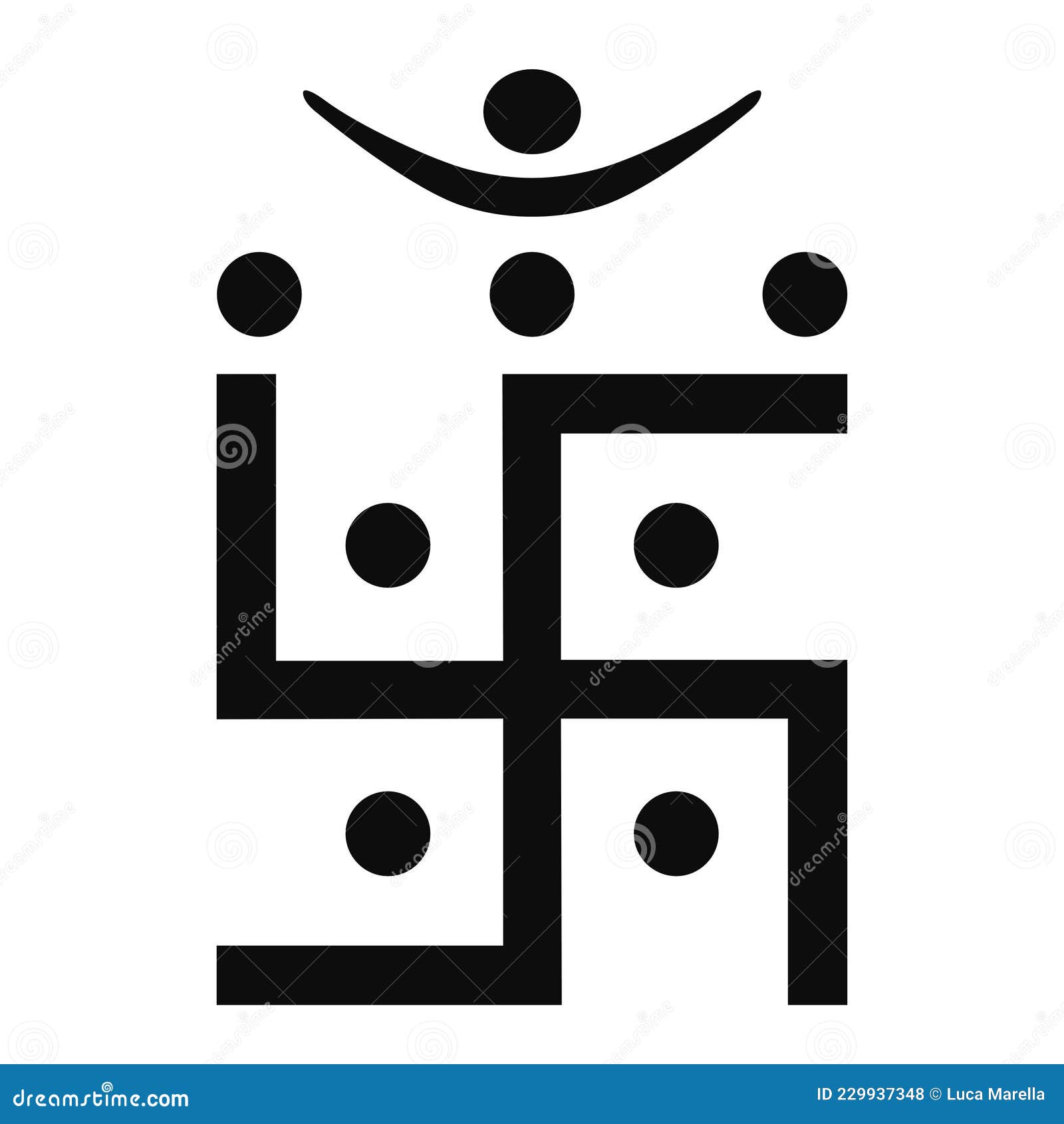 Jain swastika icon symbol stock vector. Illustration of isolated ... Jain swastika icon symbol stock vector. Illustration of isolated ...