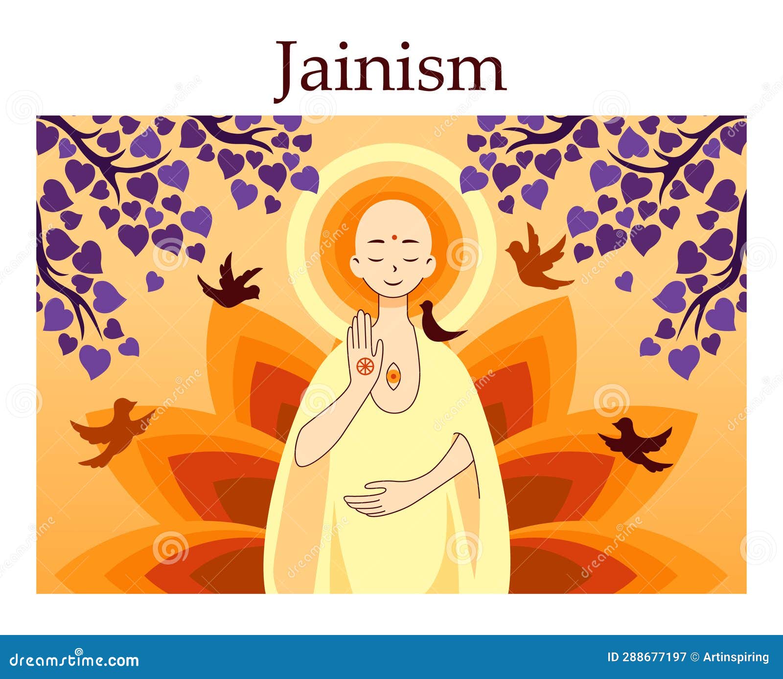 Jainism, Jain Dharma. Ancient Dharmic Indian Religion Stock Vector ... Jainism, Jain Dharma. Ancient Dharmic Indian Religion Stock Vector ...