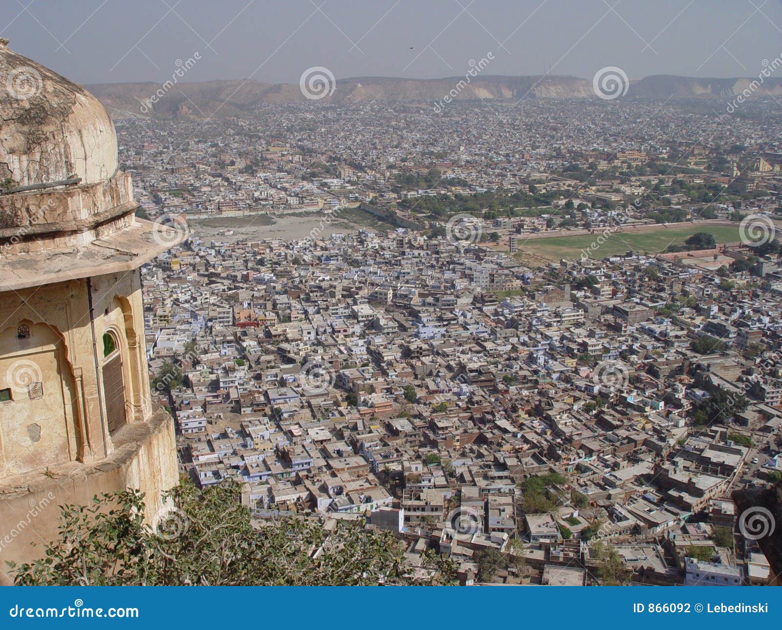 Jaipur from Roofs of Tiger Fort Stock Photo - Image of hills ...