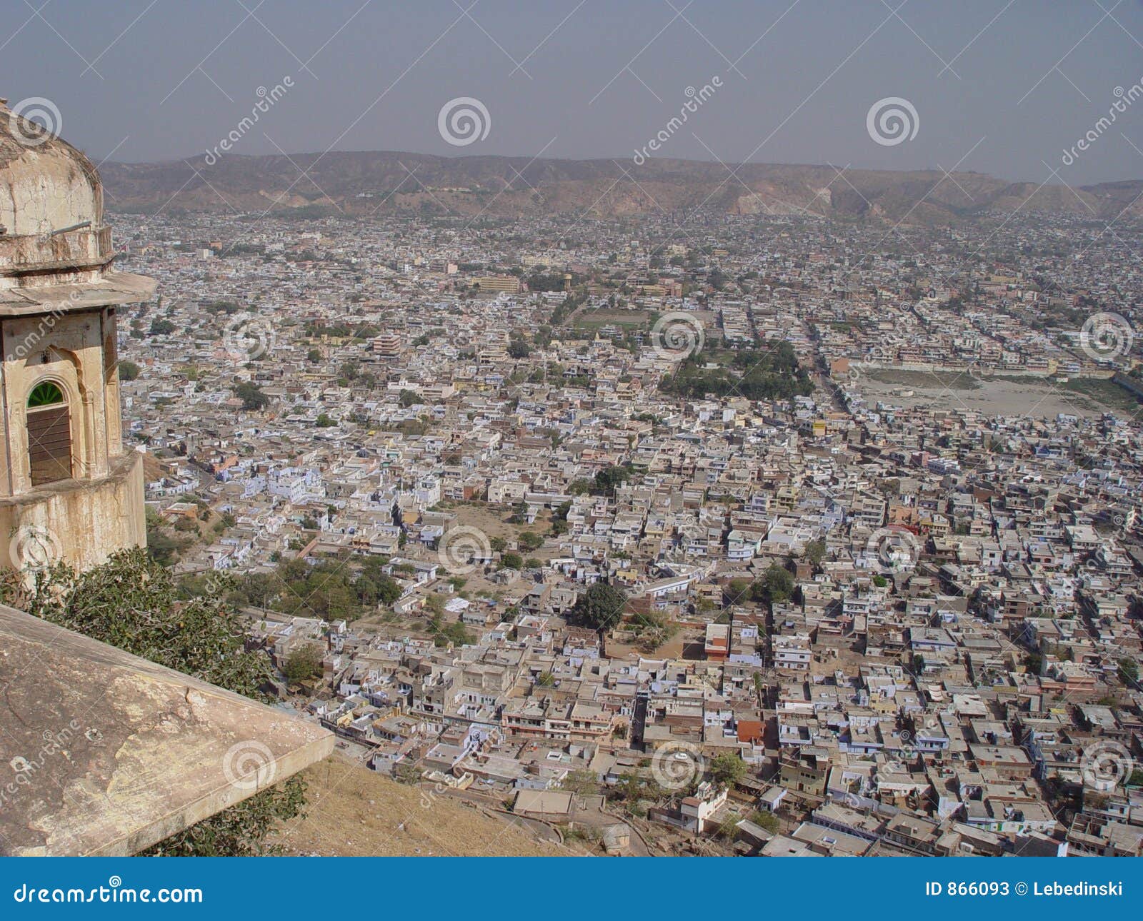 Jaipur from Roofs of Tiger Fort Stock Image - Image of mountain, fort ...