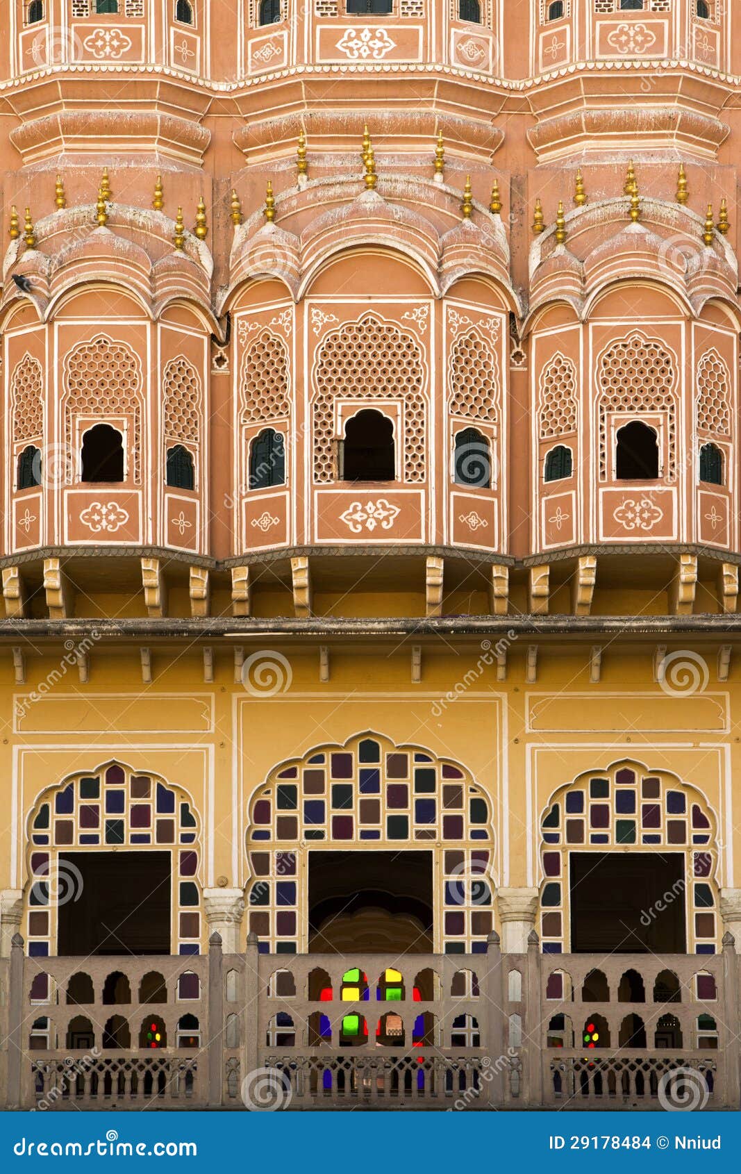 Jaipur, Vista Interna Di Hawa Mahal Fotografia Stock - Immagine di ...