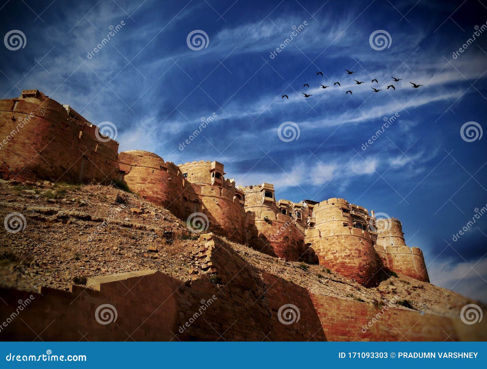 Jaisalmer Fort or the Golden Fort Stock Image - Image of jaisalmer ...