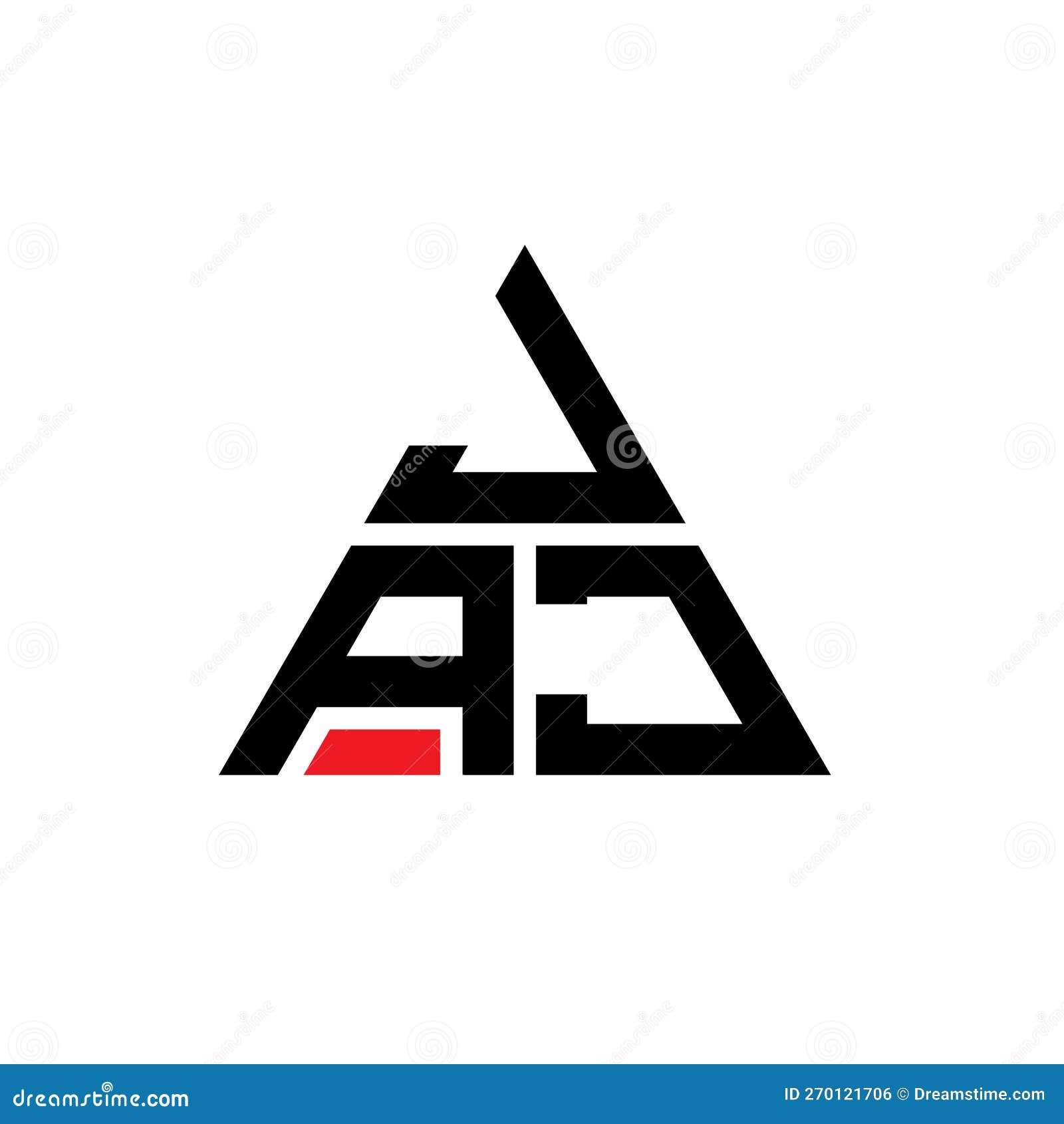 JAJ Triangle Letter Logo Design with Triangle Shape. JAJ Triangle Logo ...