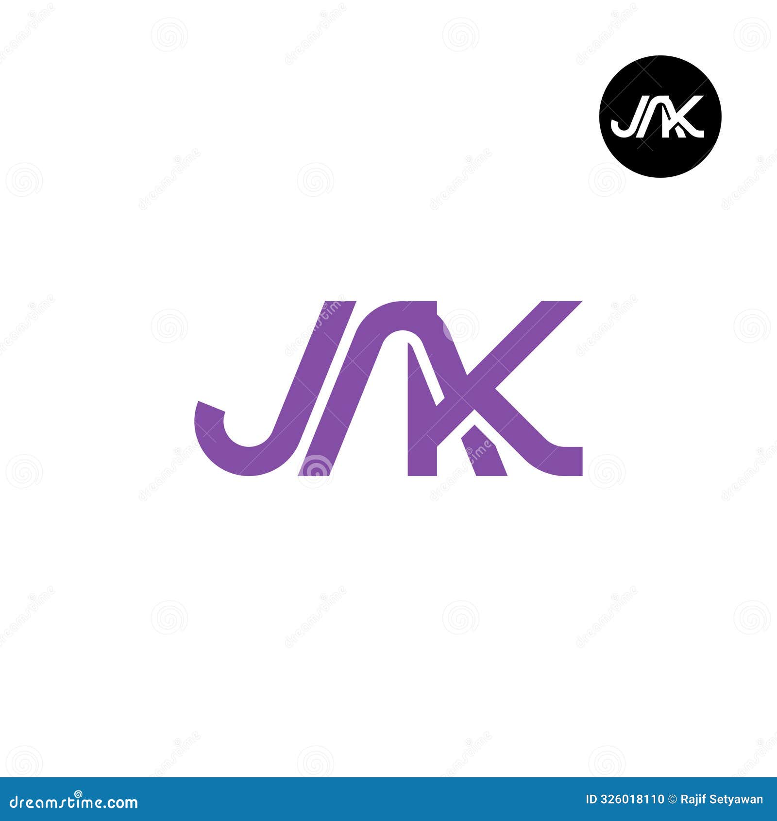 JAK Logo Letter Monogram Design Vector Illustration | CartoonDealer.com ...