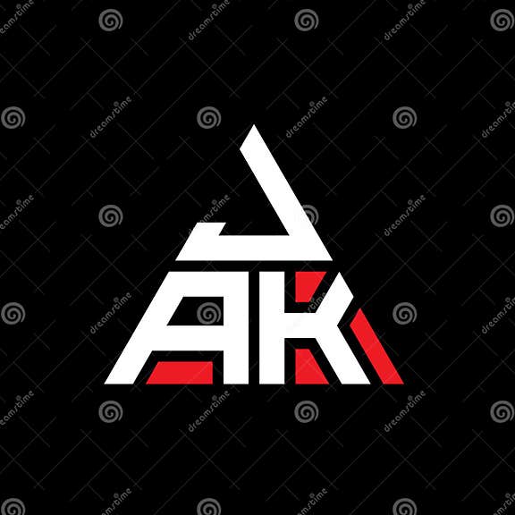 JAK Triangle Letter Logo Design with Triangle Shape. JAK Triangle Logo ...