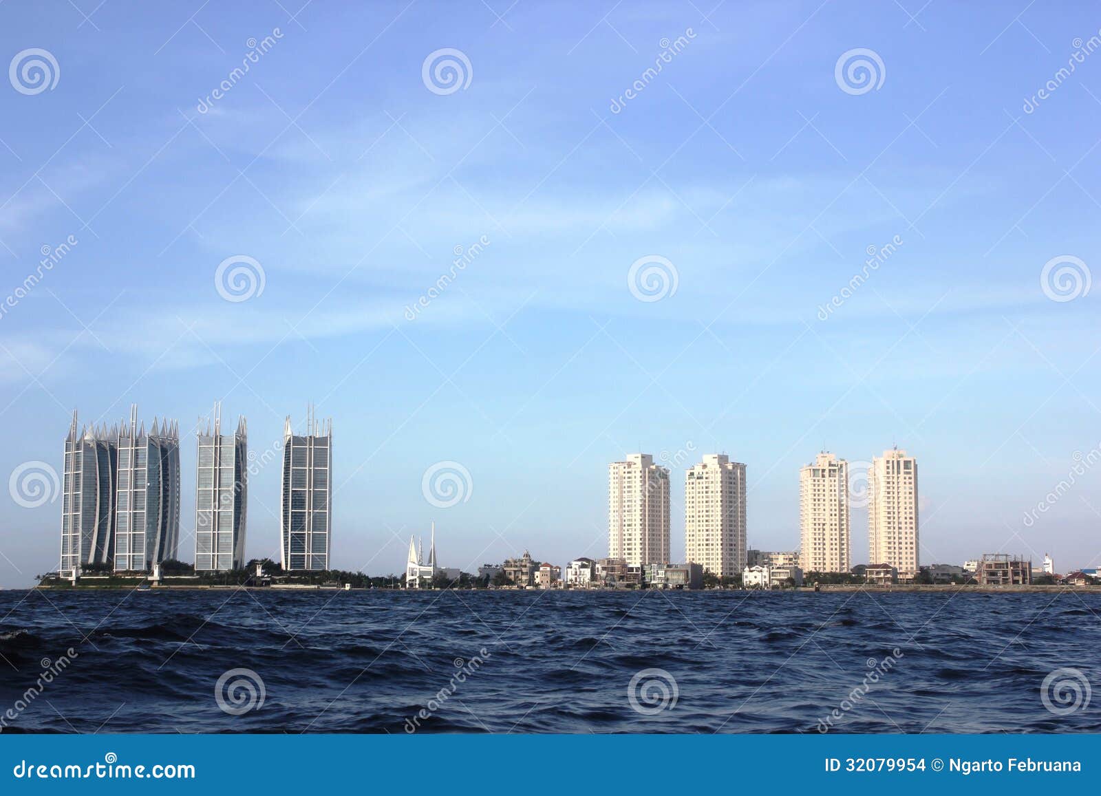 Jakarta City Scenery by the Sea Editorial Stock Image - Image of ...