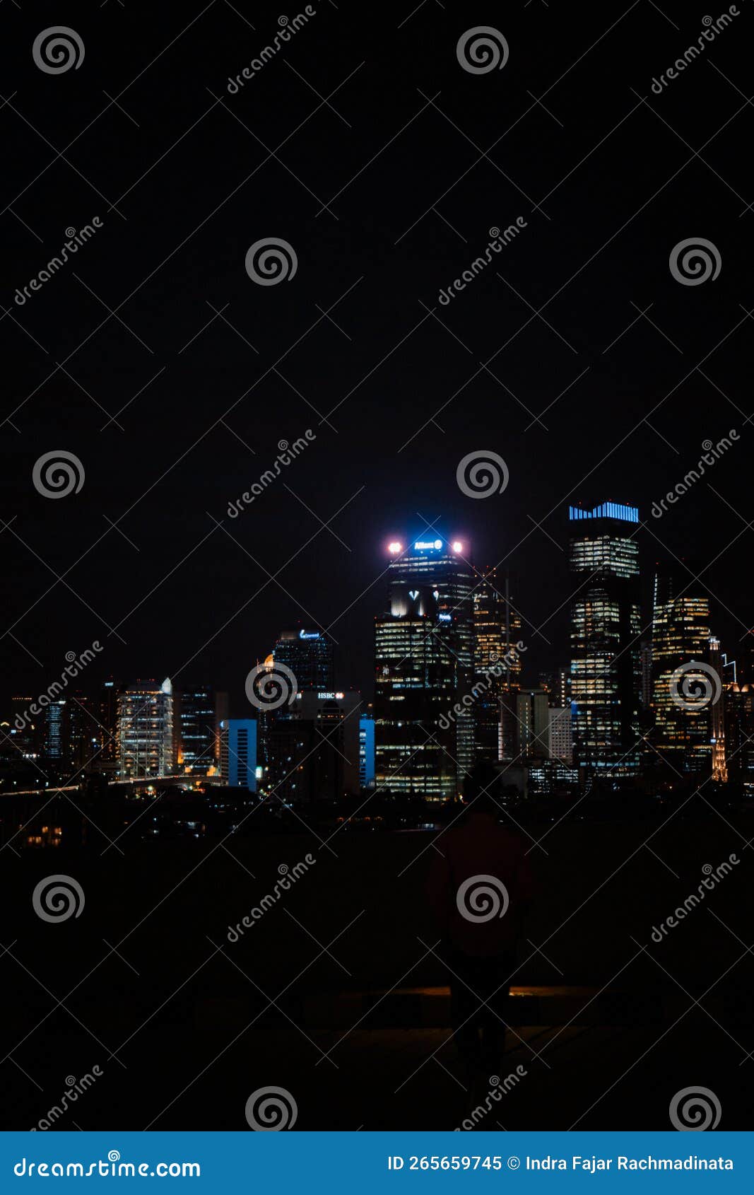 Jakarta Citylight at Night from Above Building Editorial Image - Image ...