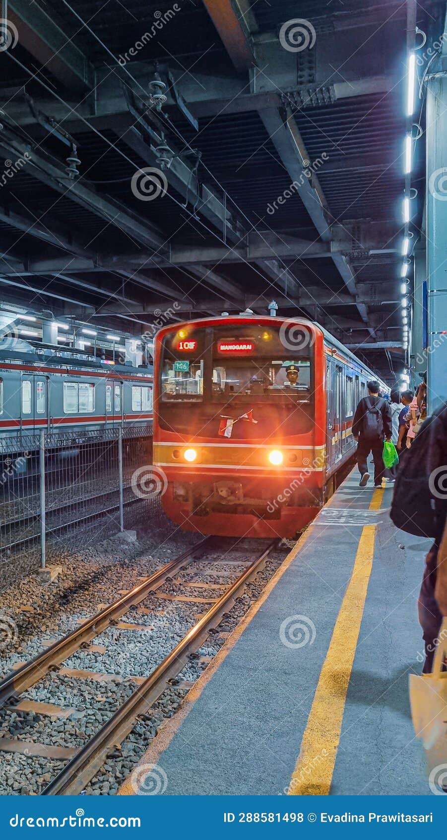 Jakarta commuter line editorial stock photo. Image of jakarta - 288581498