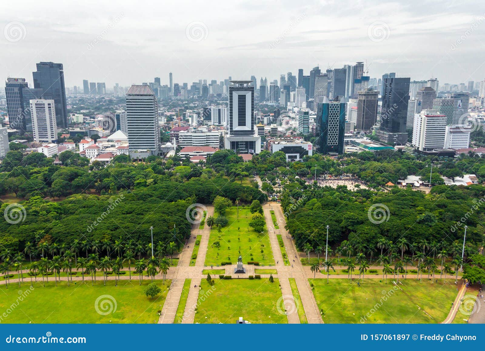 JAKARTA, INDONESIA - March 10th, 2019: Panoramic View of Jakarta ...