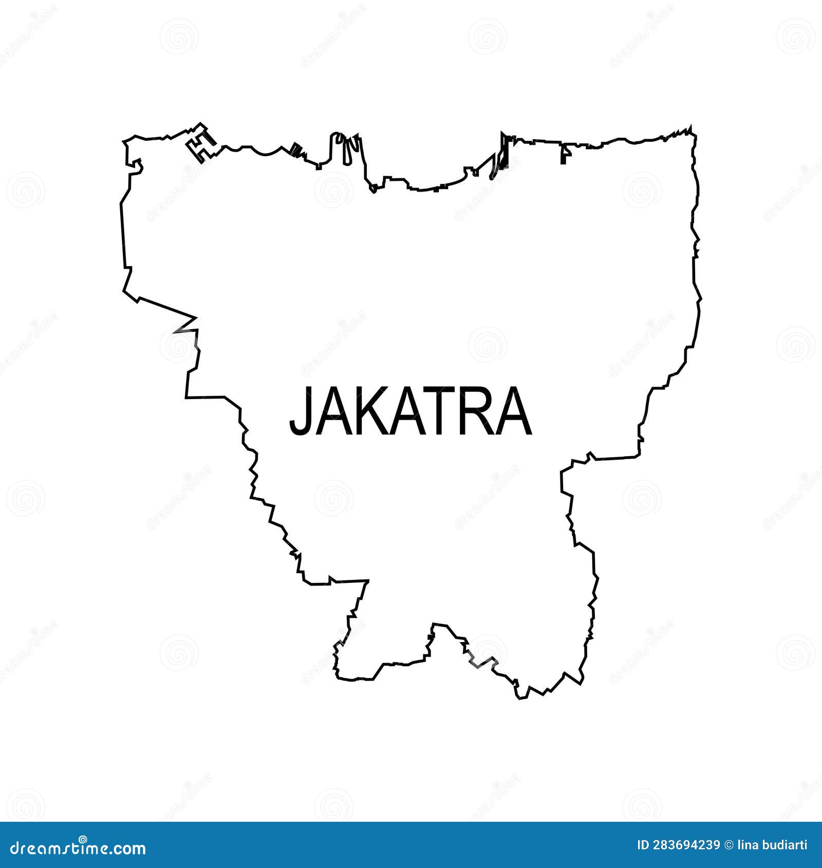 JAKARTA map icon stock vector. Illustration of division - 283694239
