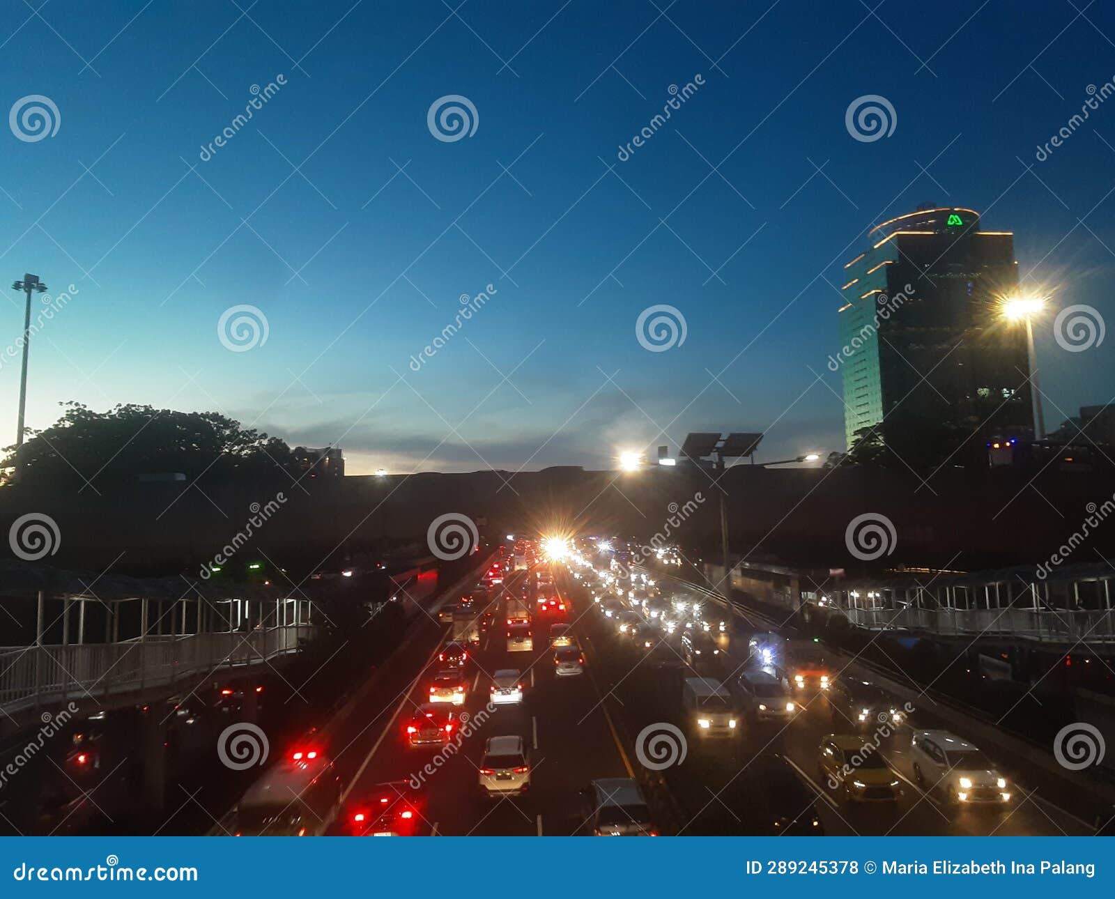 Jakarta in Rush Hours editorial stock photo. Image of evening - 289245378