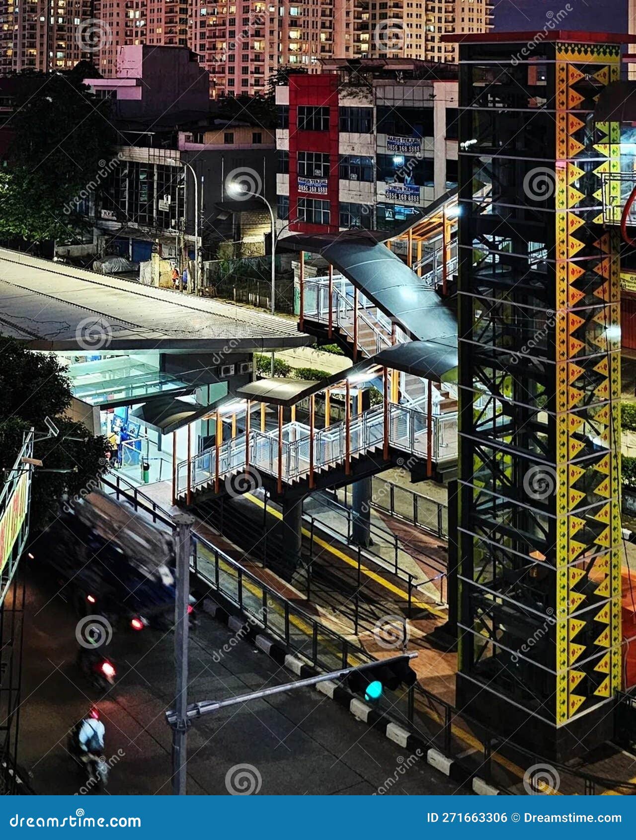 Jakarta Skyline Around HI Roundabout Bundaran HI, As Viewed From MH ...